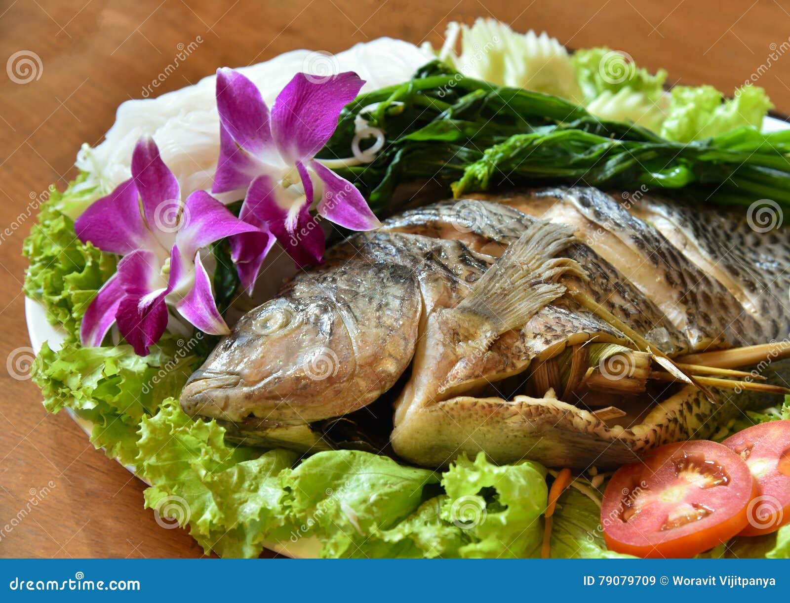 Steam fish stock image. Image of prepared, steam, cuisine - 79079709