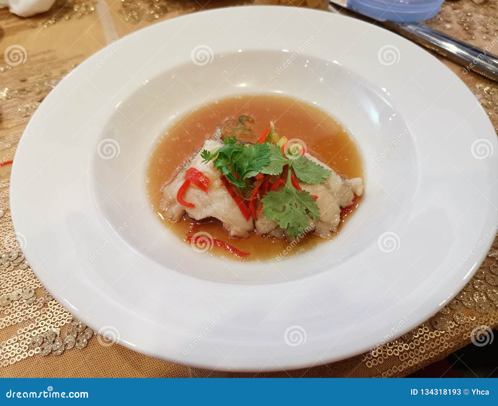 Steam fish stock image. Image of soya, healthy, omega - 134318193