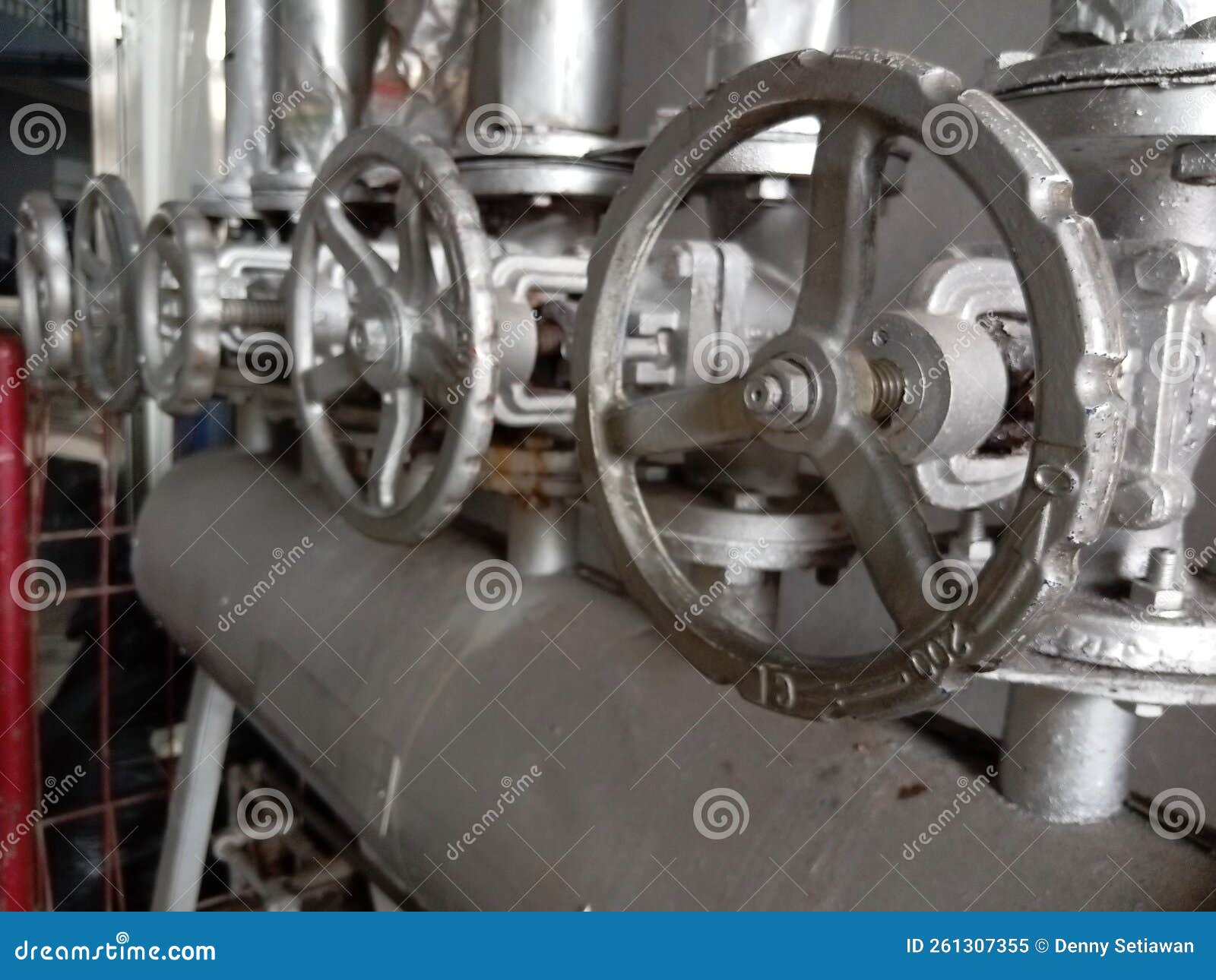 Steam Header for Heat Steam Boiler Machine Stock Image - Image of ...