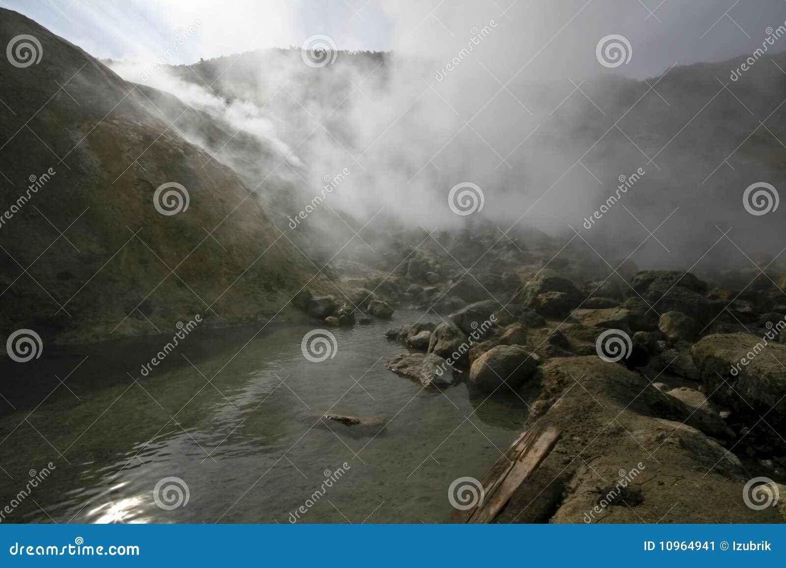 Steam of the hot spring stock image. Image of gray, remote - 10964941