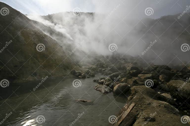 Steam of the hot spring stock image. Image of gray, remote - 10964941