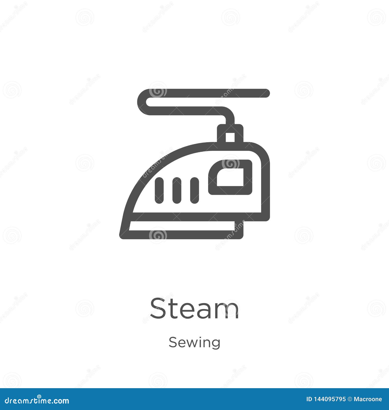 Steam Icon Vector from Sewing Collection. Thin Line Steam Outline Icon ...