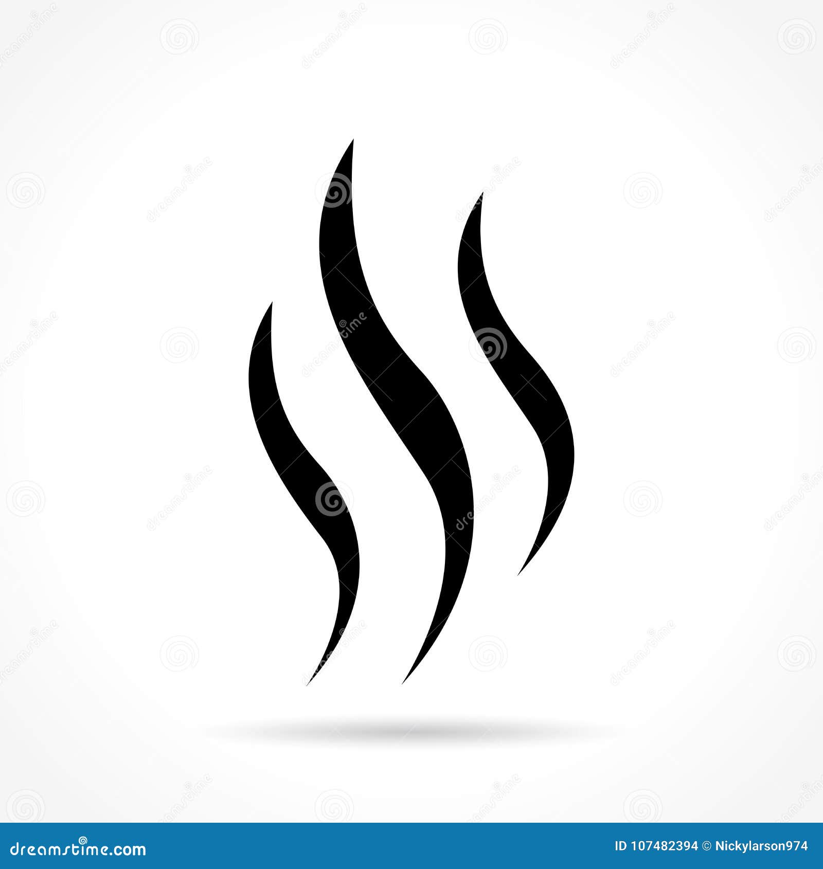 Steam Icon Set. Heat Emission Symbols. Vapor Graphic Elements. Vector ...