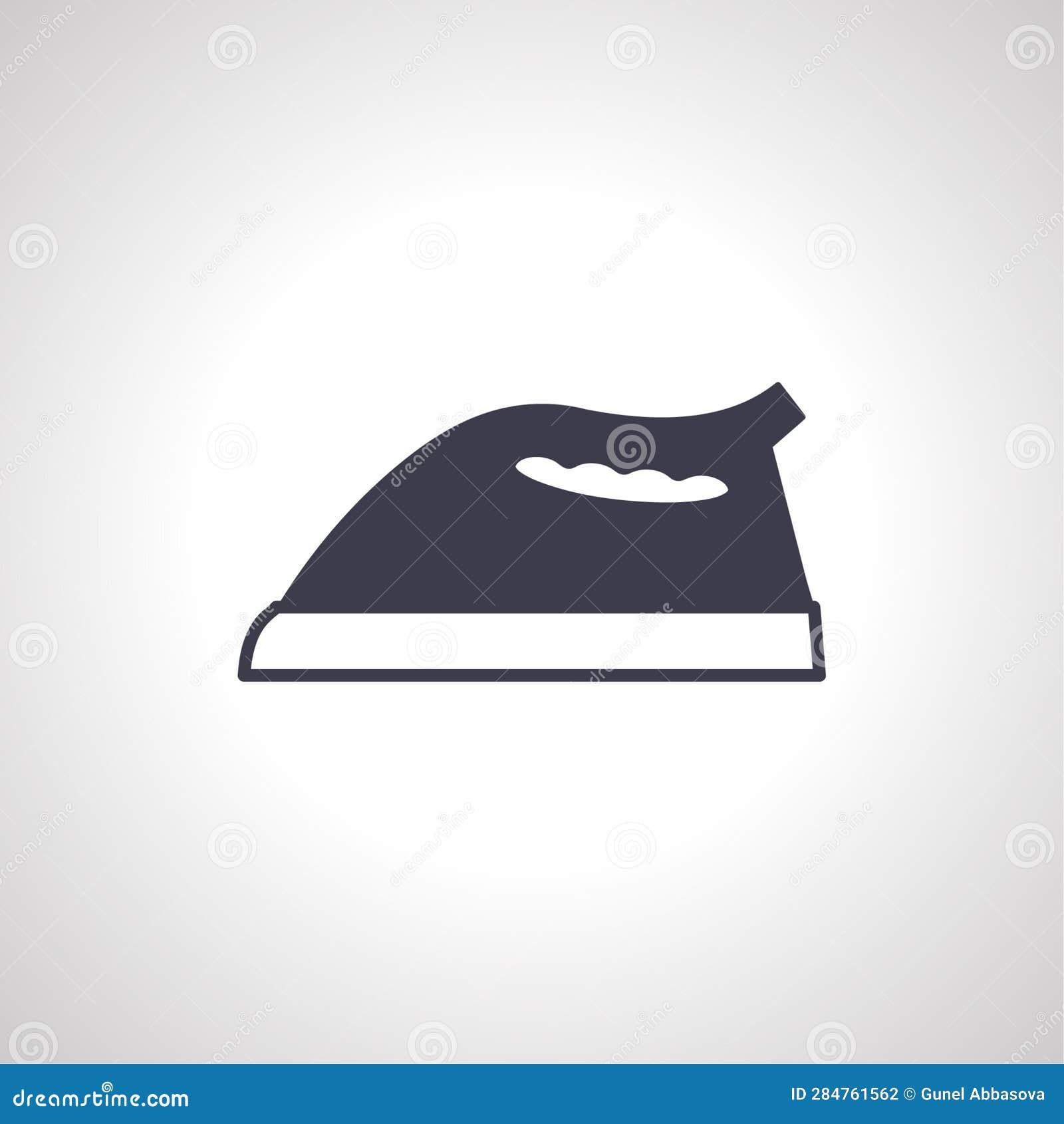 Steam iron icon. stock illustration. Illustration of tool - 284761562