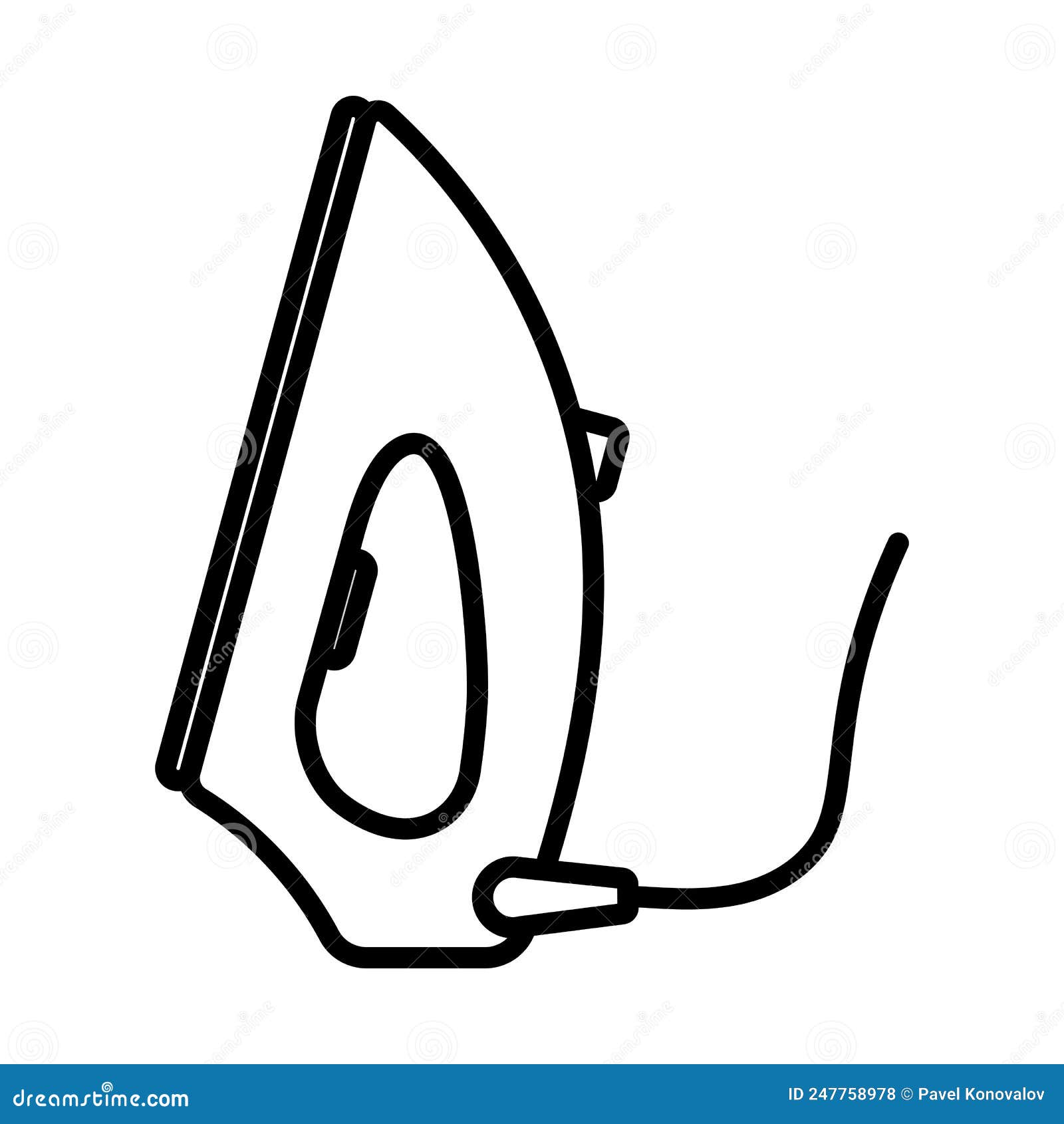 Steam Iron Icon stock vector. Illustration of bold, domestic - 247758978