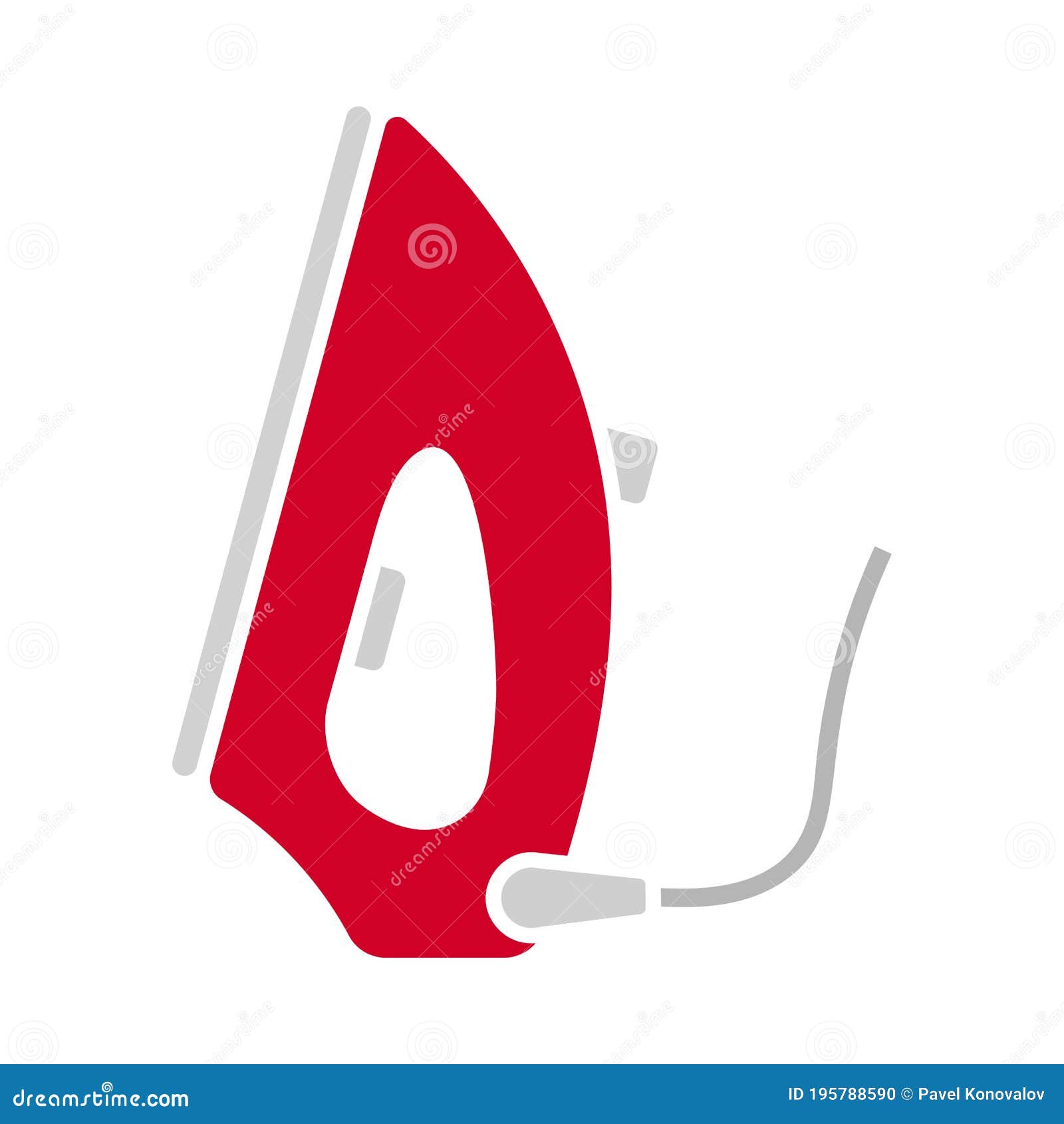 Steam Iron Icon stock vector. Illustration of steam - 195788590