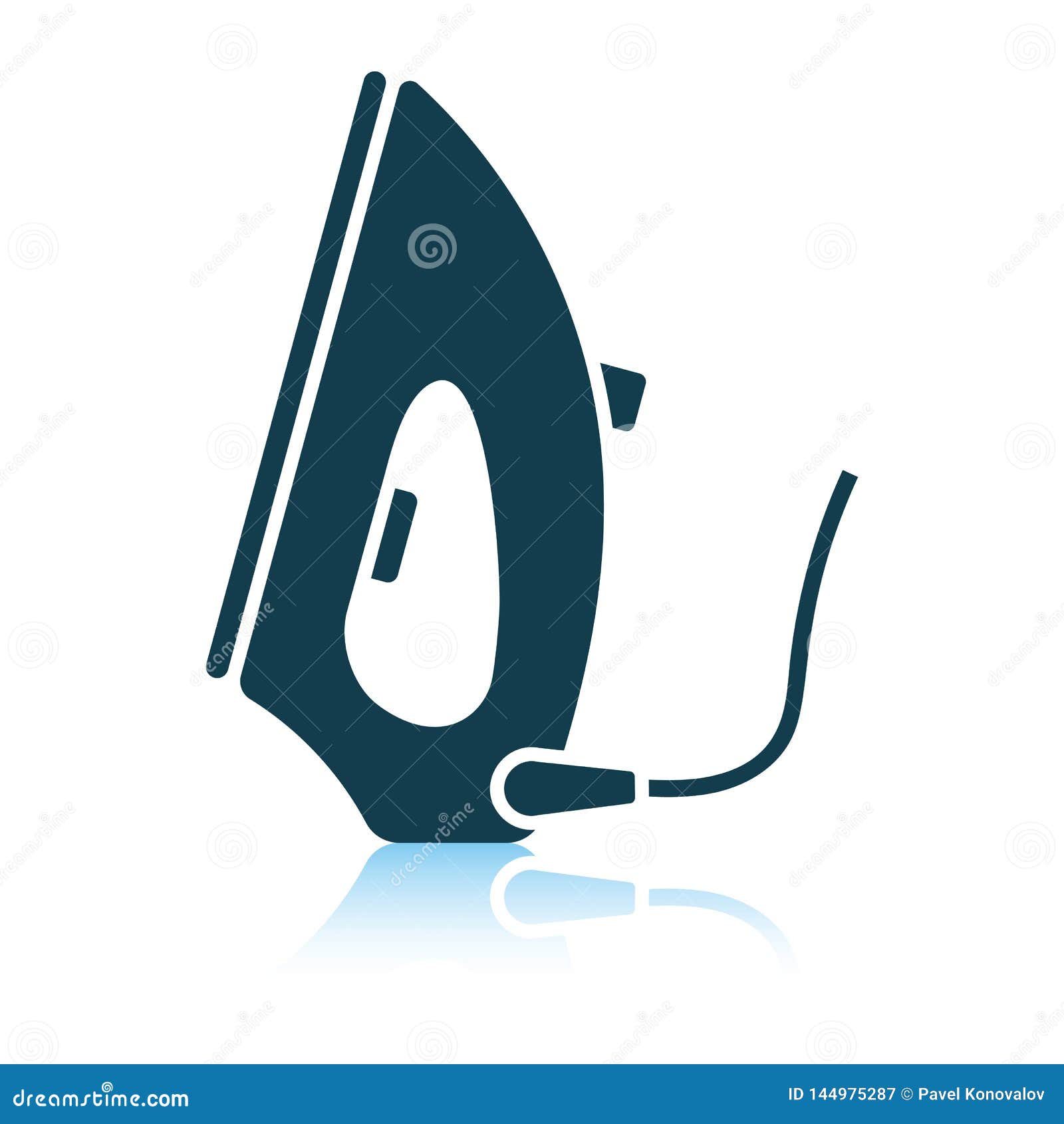 Steam iron icon stock vector. Illustration of laundry - 144975287