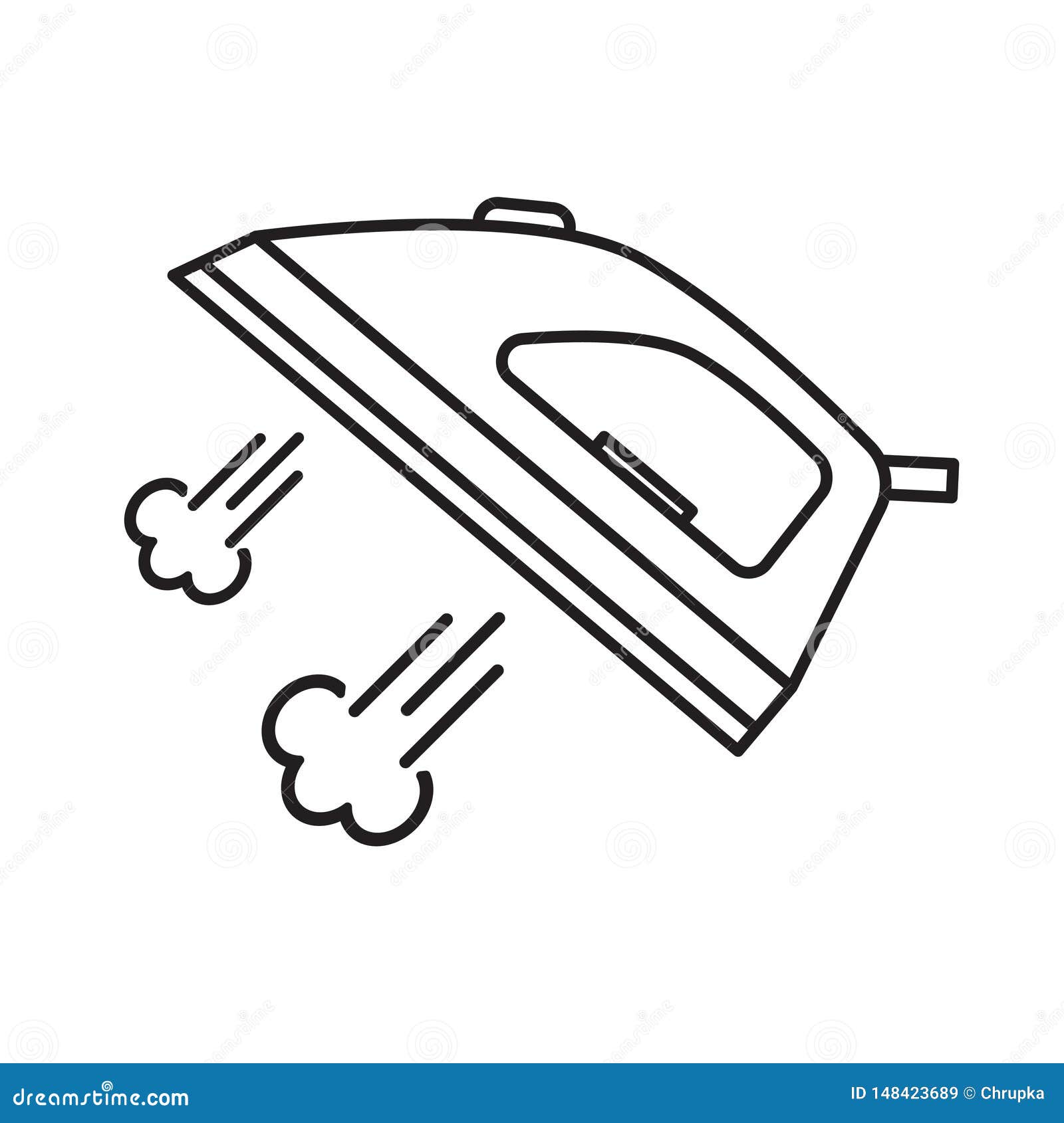 Steam iron icon stock vector. Illustration of housework - 148423689