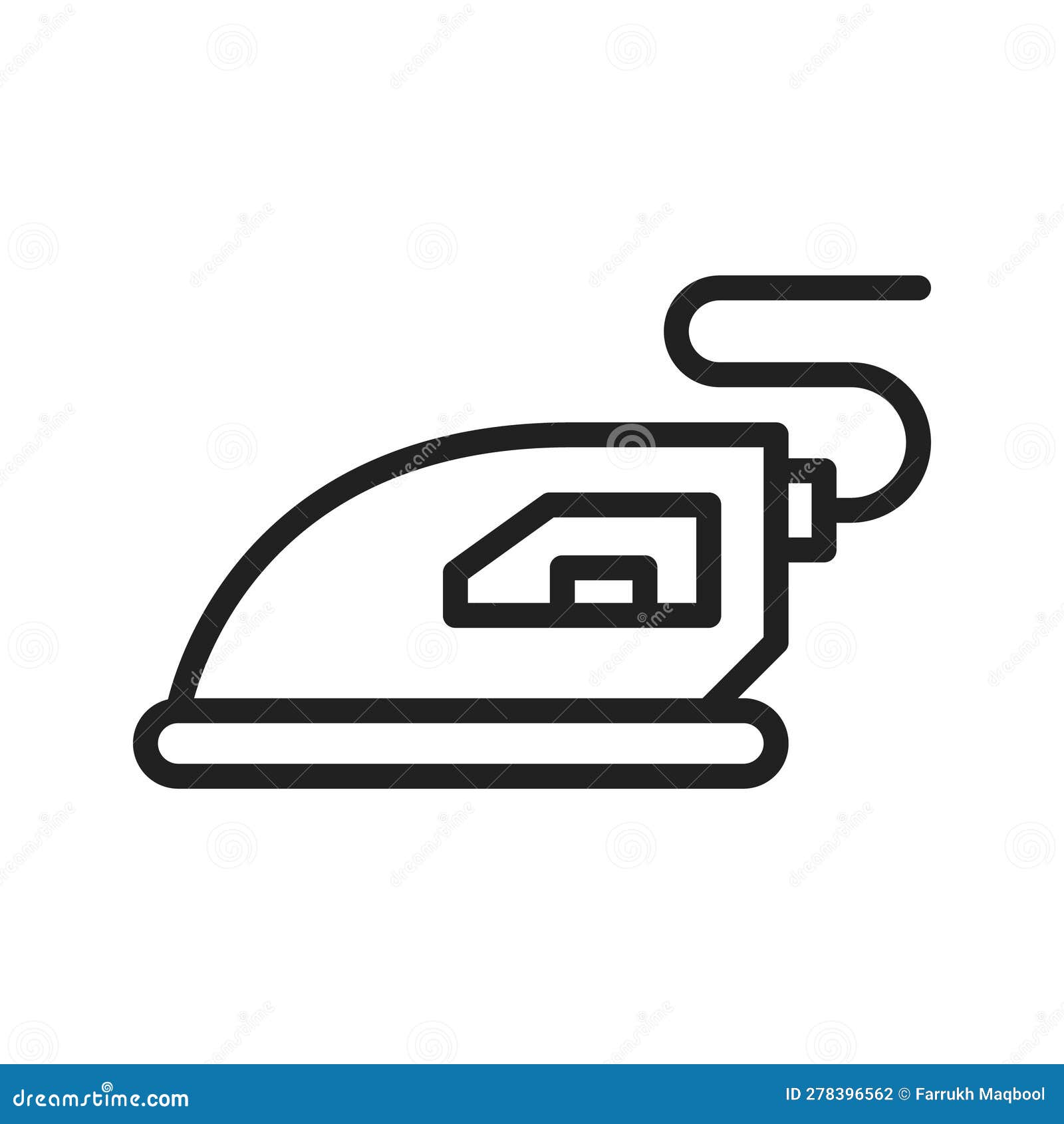 Steam Iron Icon Vector Image. Stock Vector - Illustration of isolated ...