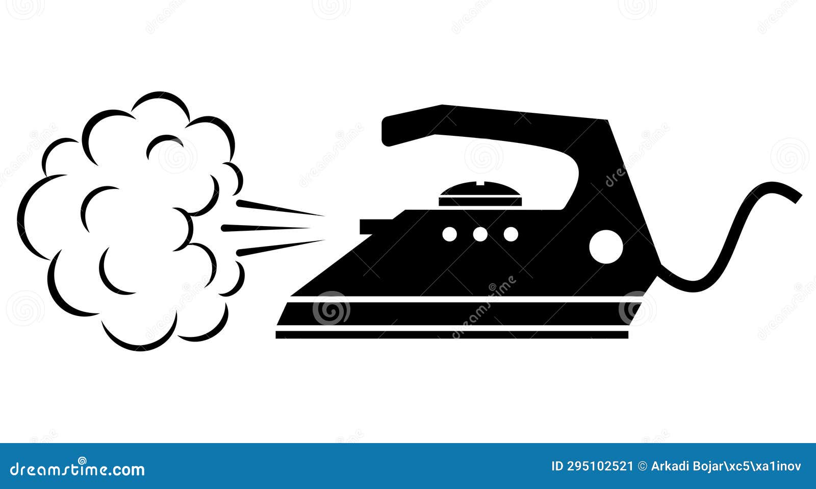 Steam iron vector icon stock vector. Illustration of house - 295102521