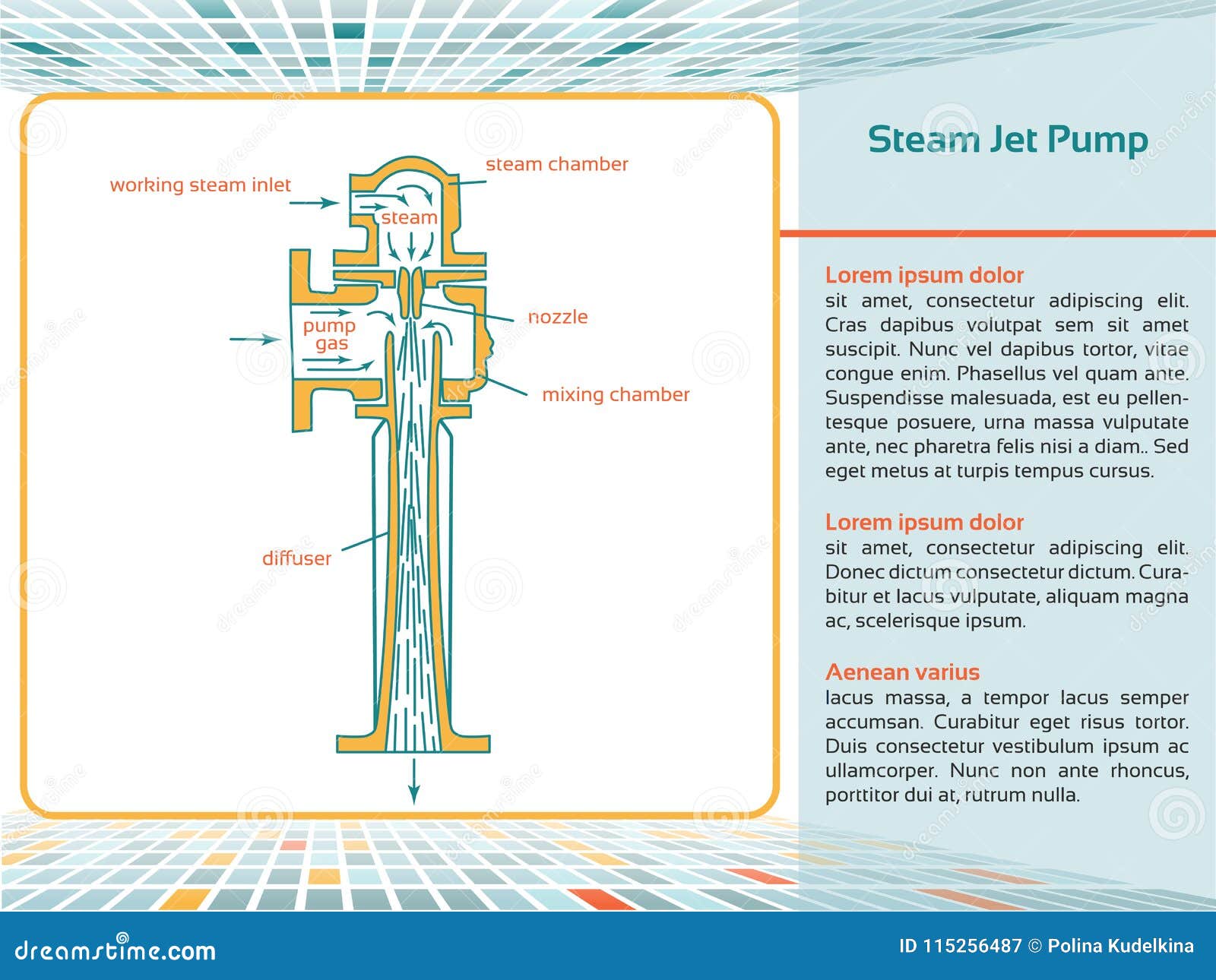 Steam Jet Pump. stock vector. Illustration of slide - 115256487