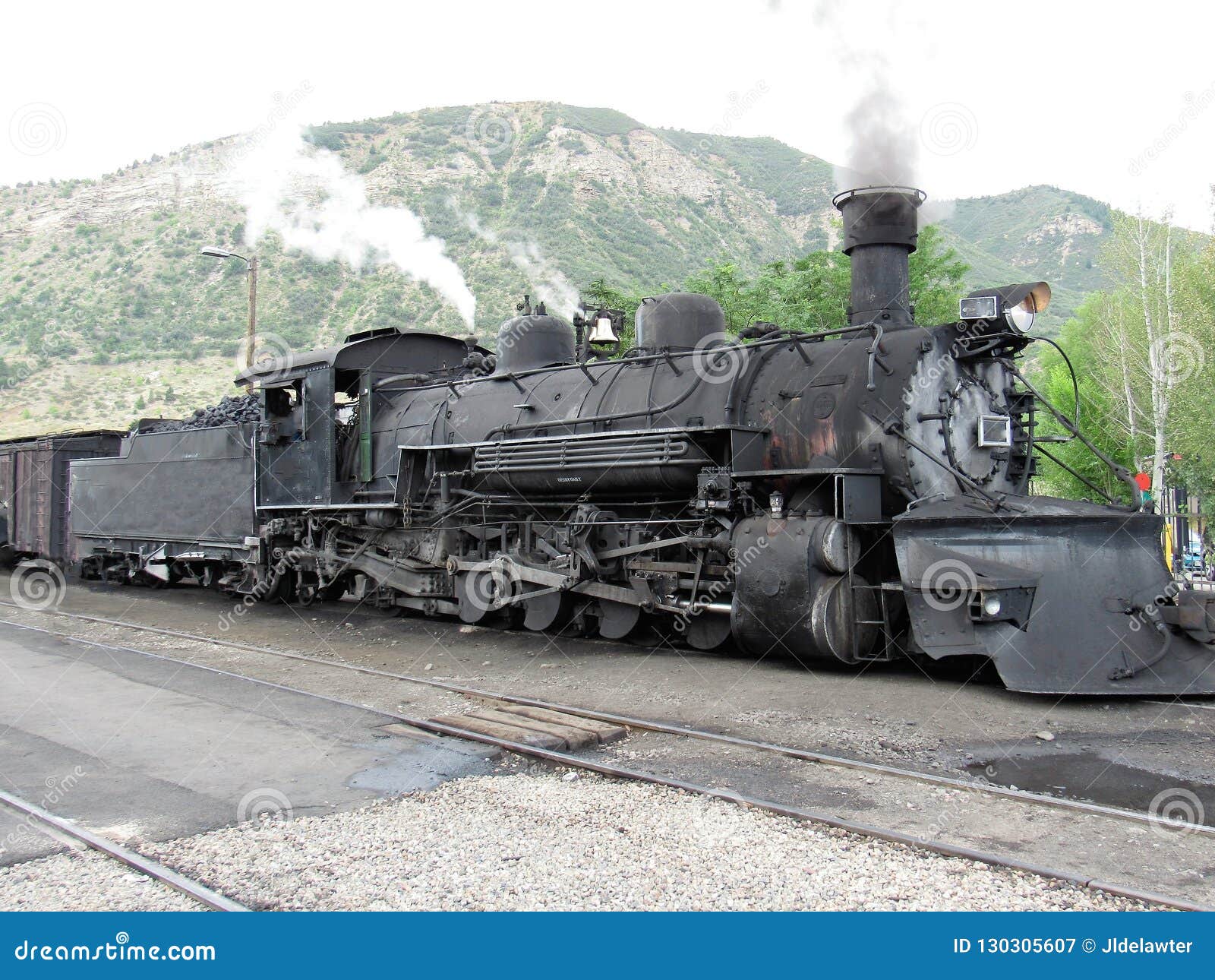Antique Steam Locomotive stock image. Image of silverton - 130305607