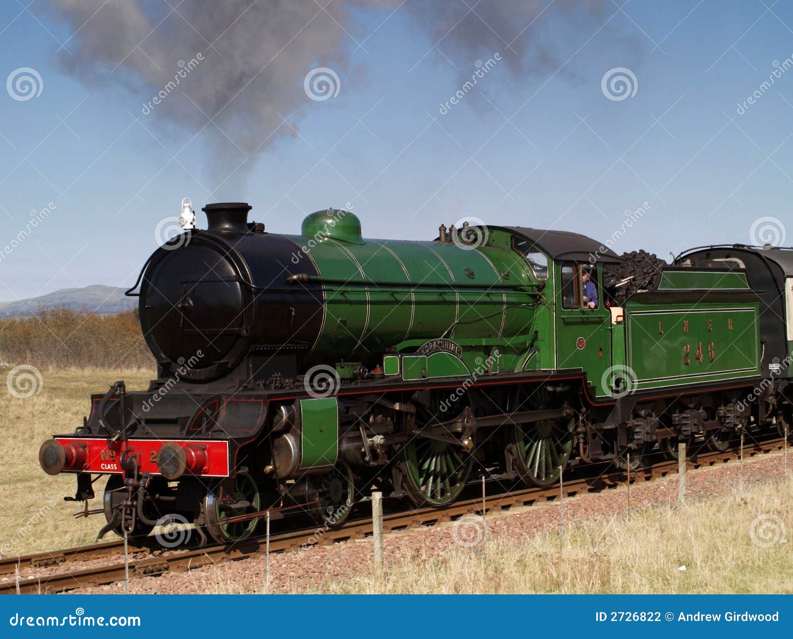 Steam Locomotive stock photo. Image of engine, rural, hills - 2726822