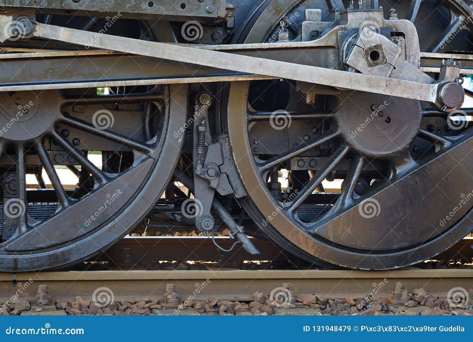Steam Locomotive Closeup stock image. Image of powerful - 131948479