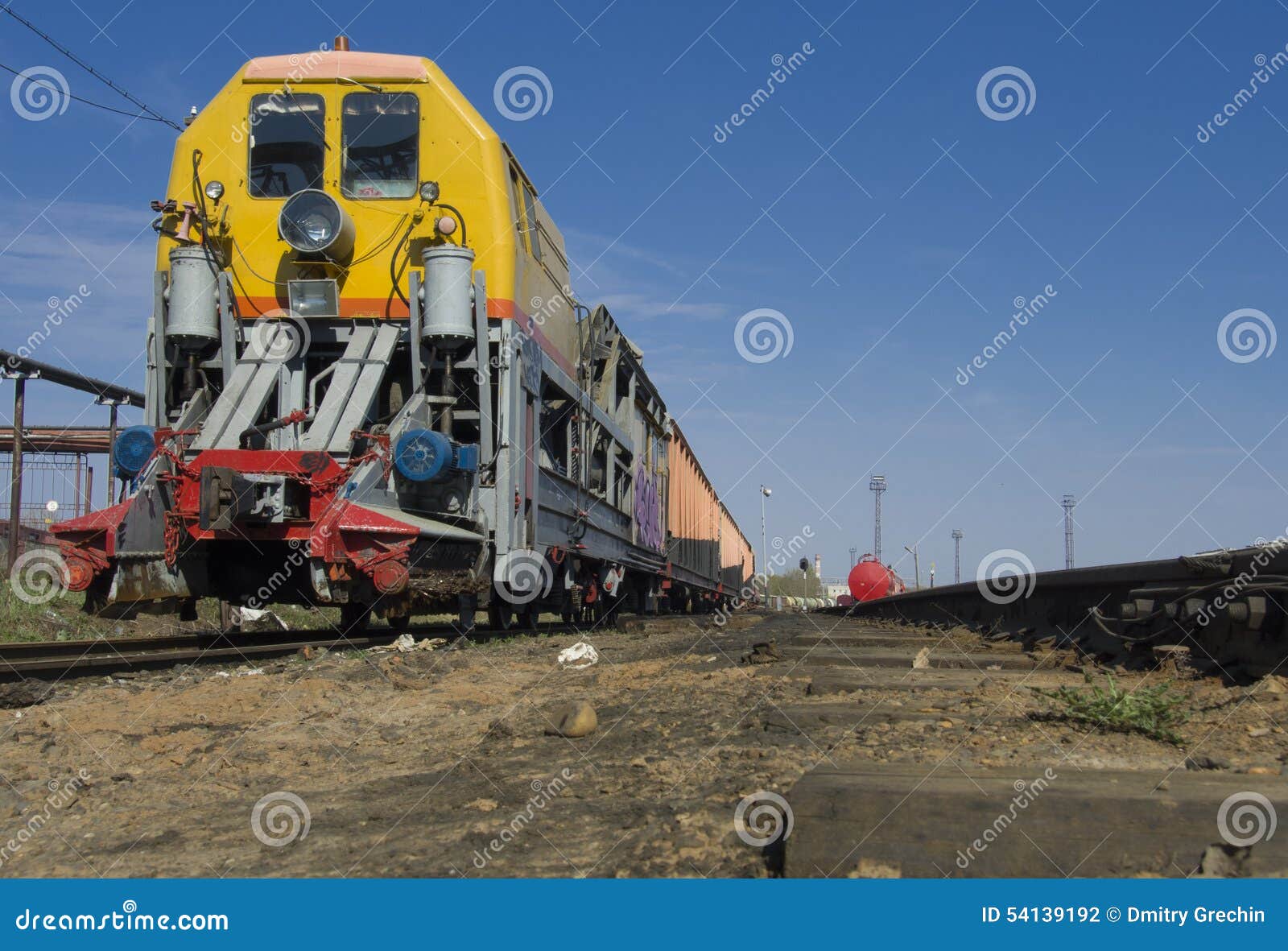 Steam Locomotive on Siding. Stock Photo - Image of color, classic: 54139192