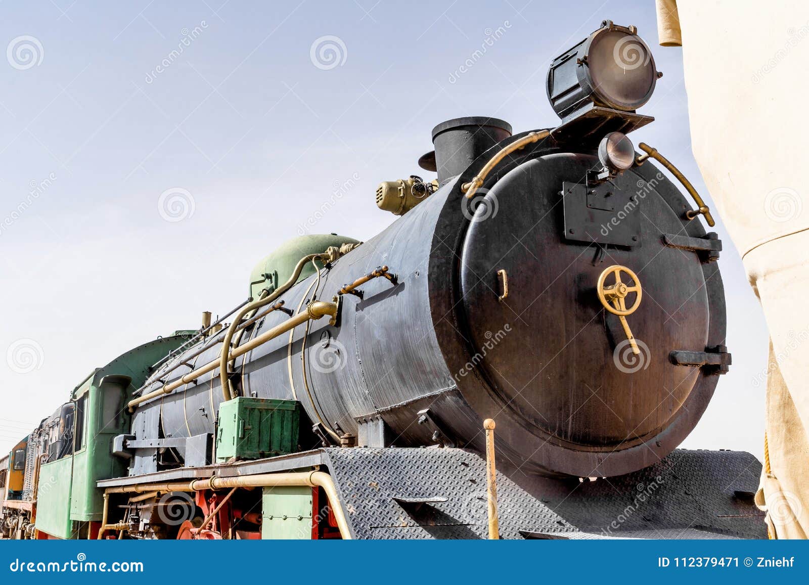 Steam Locomotive Still In Use In The Desert Of Wadi Rum Jordan Stock Image Image Of Rail