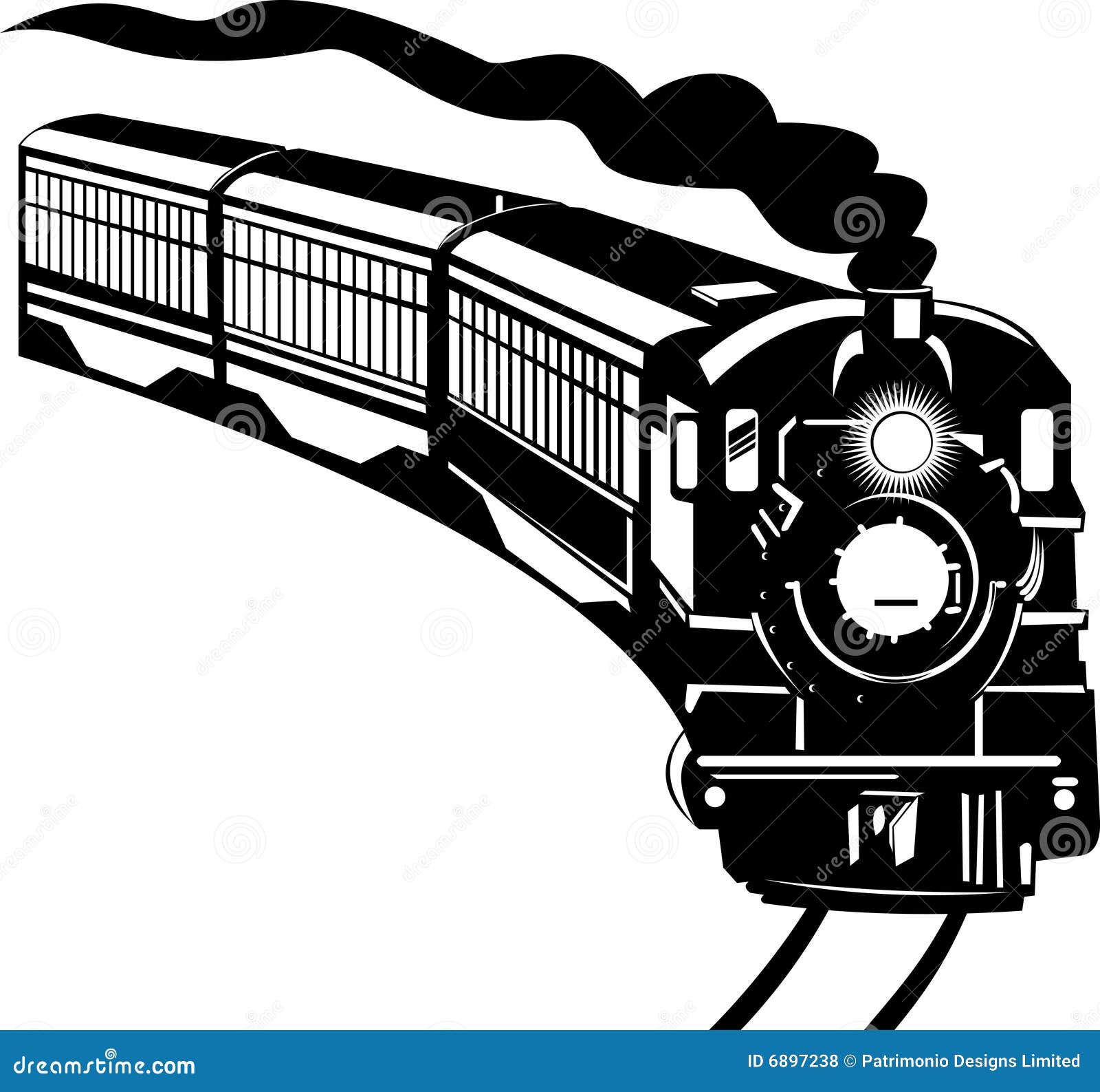 Steam locomotive train stock illustration. Illustration of locomotive ...