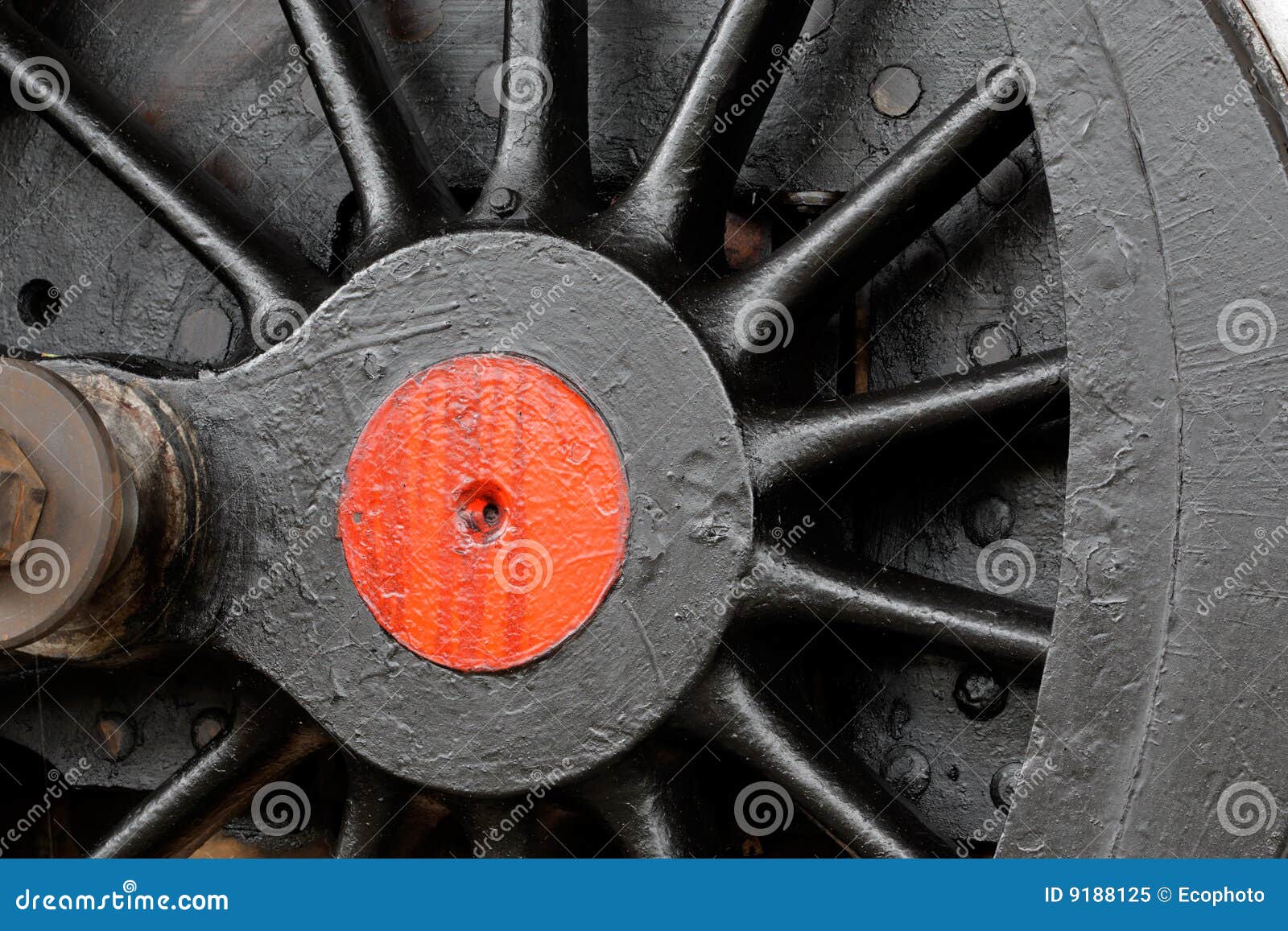 Steam locomotive wheel stock image. Image of black, railway - 9188125