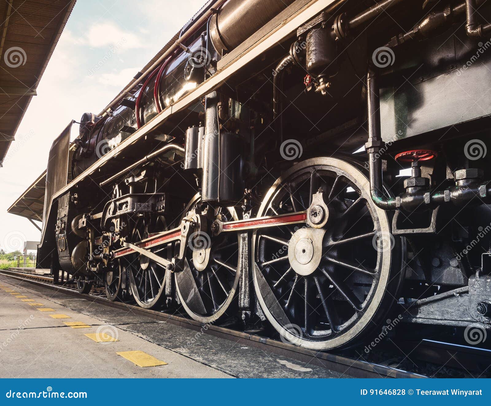 Steam Locomotive Wheel Engine Train Engine Stock Photo - Image of coal ...