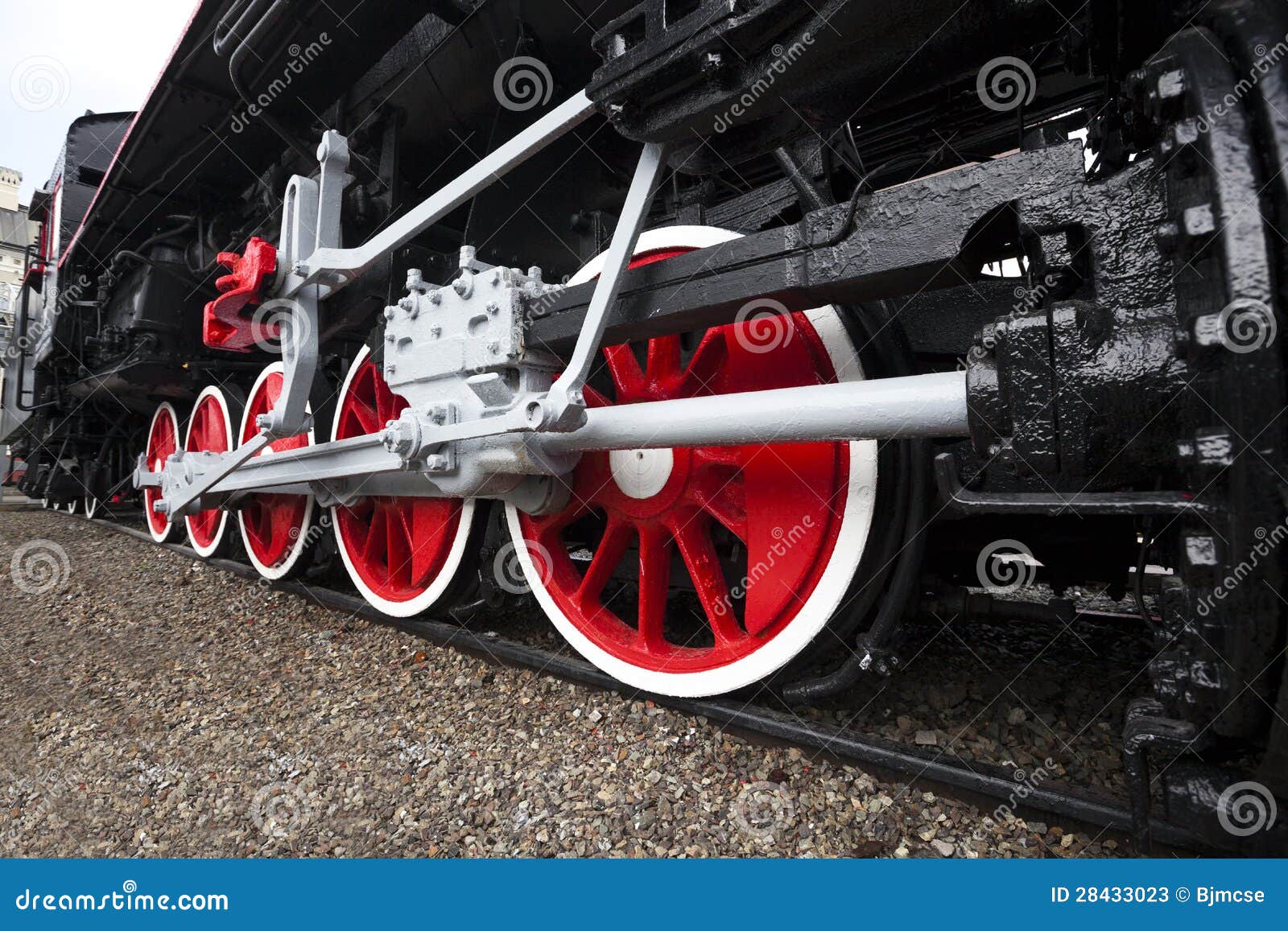 Steam locomotive wheels stock image. Image of mechanical - 28433023