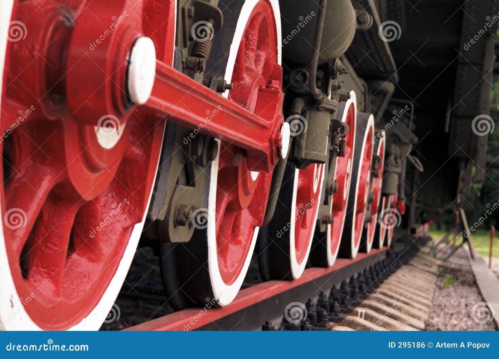 Steam locomotive wheels stock photo. Image of locomotive - 295186