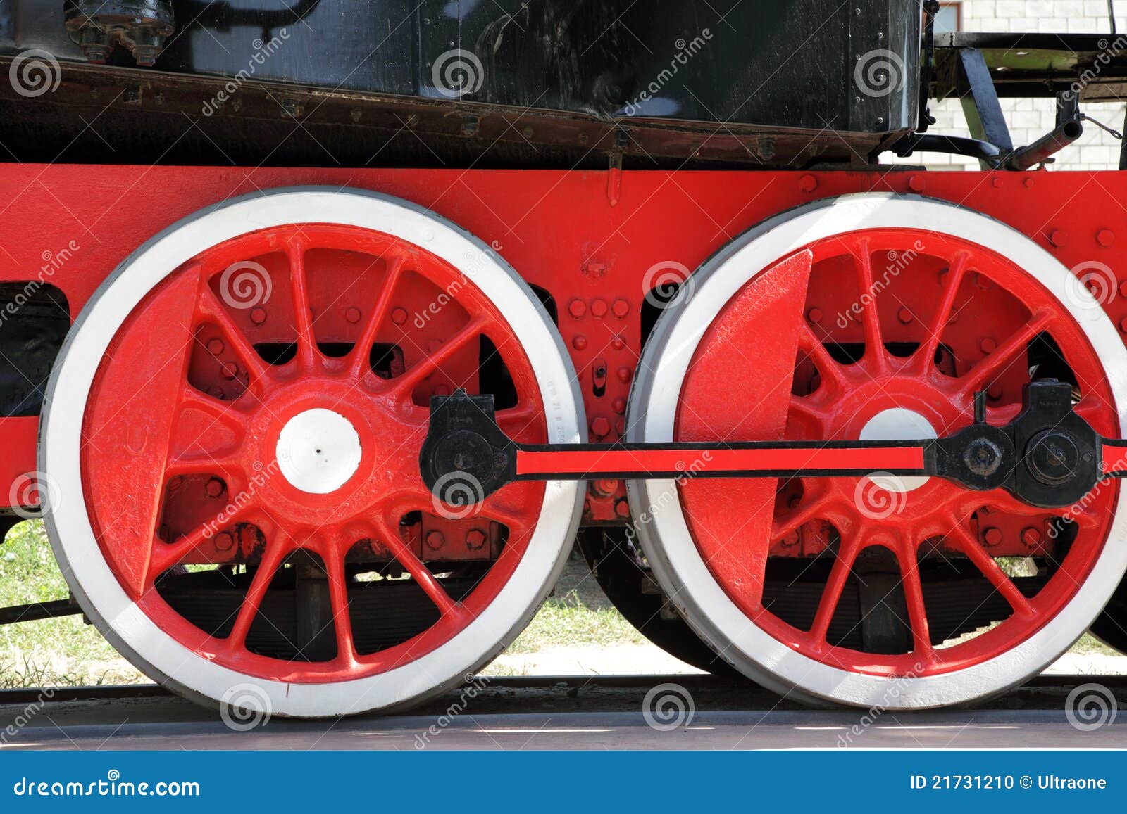 Steam Locomotive Wheels Close-up. Stock Photo - Image of vehicle ...