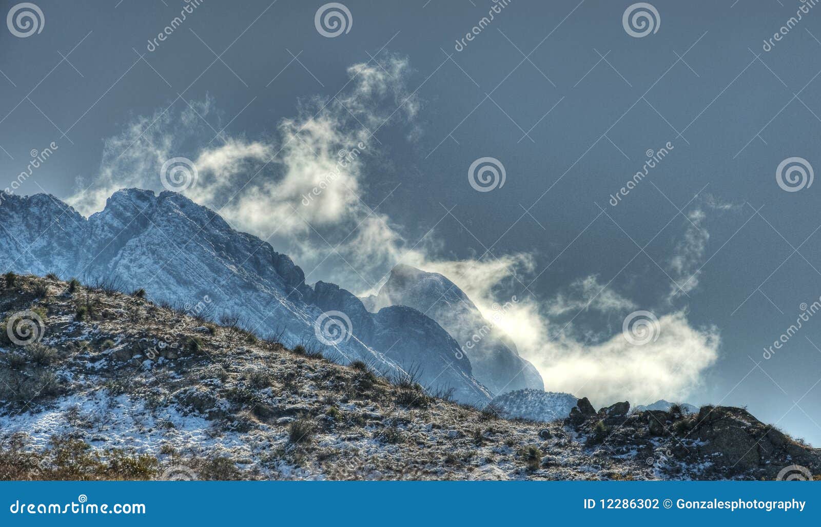 Steam Mountain stock photo. Image of cloud, high, desert - 12286302