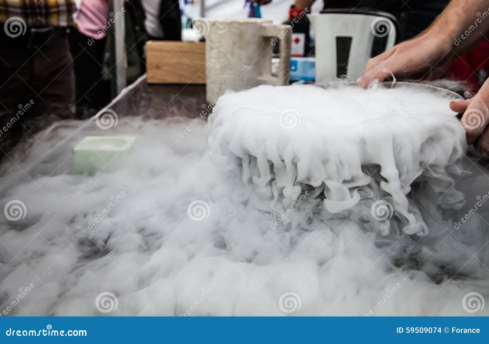 Steam of Nitrogen Created from Liquid Nitrogen Exposed To Ambient ...