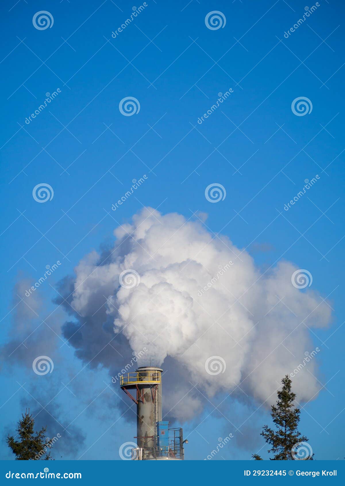 Steam out of Smoke stack stock image. Image of pollution - 29232445