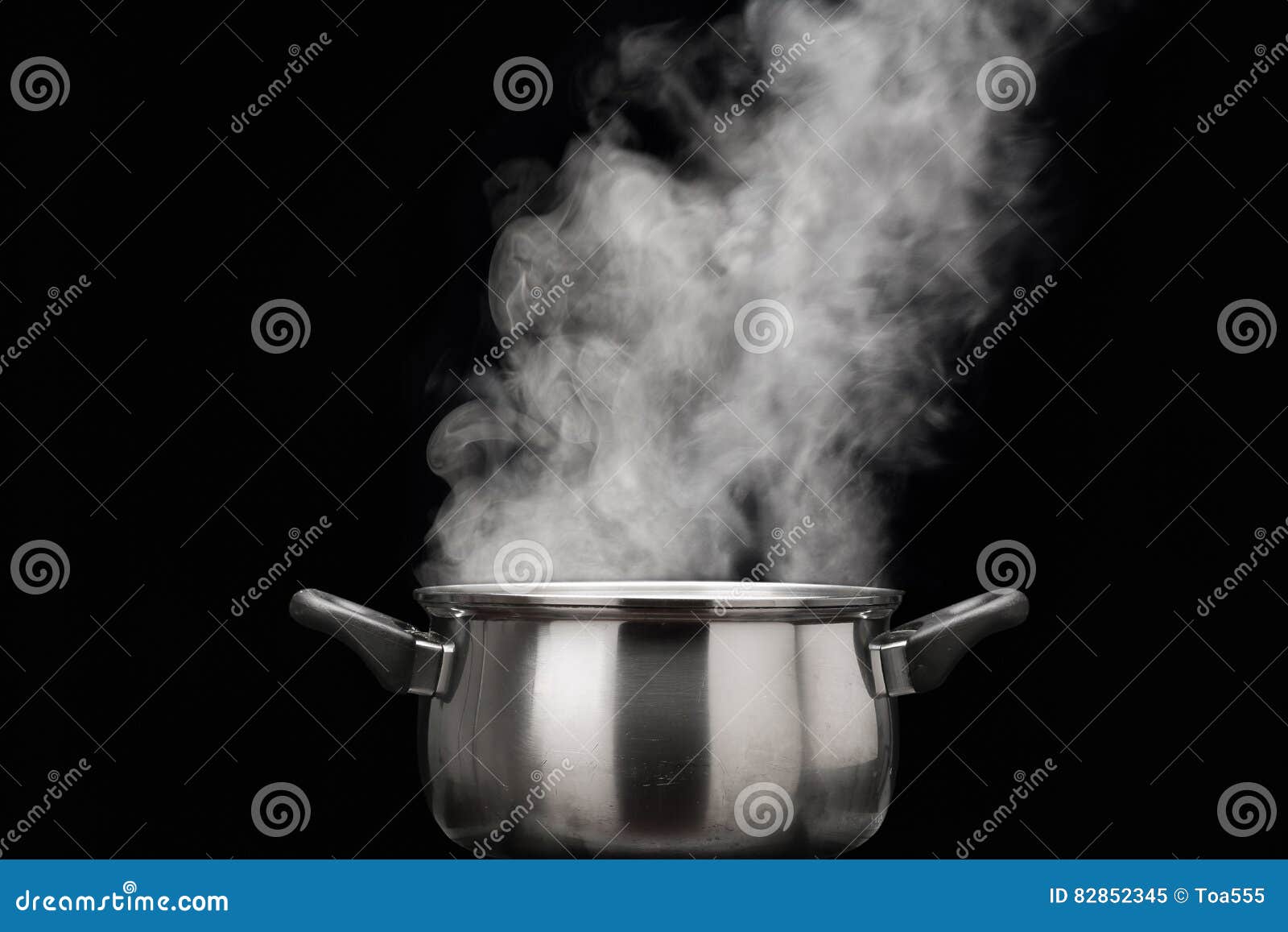 Steam over cooking pot stock image. Image of metallic - 82852345