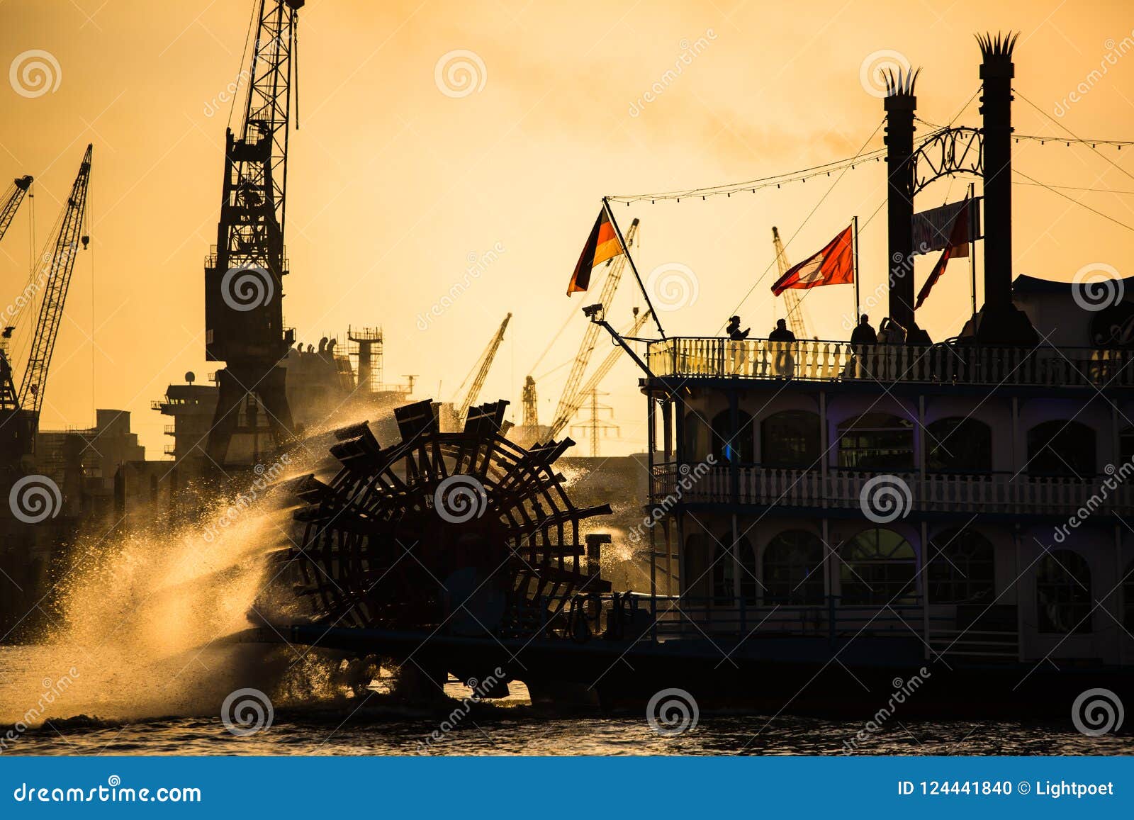 Steam Paddle Boat in Hamburk, Germany Editorial Image - Image of river ...