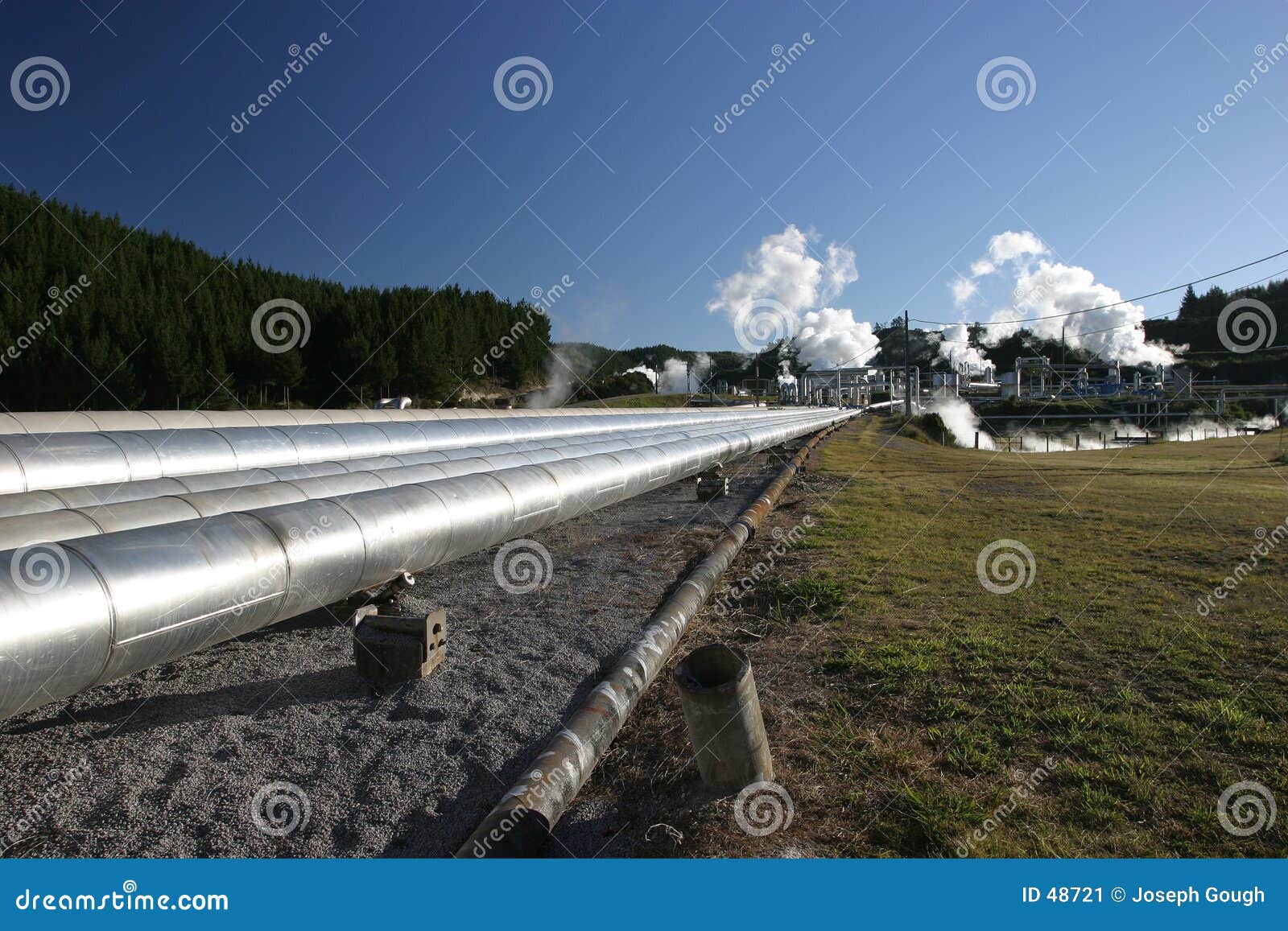 Steam Pipes 2 stock image. Image of geothermal, plant, generation - 48721