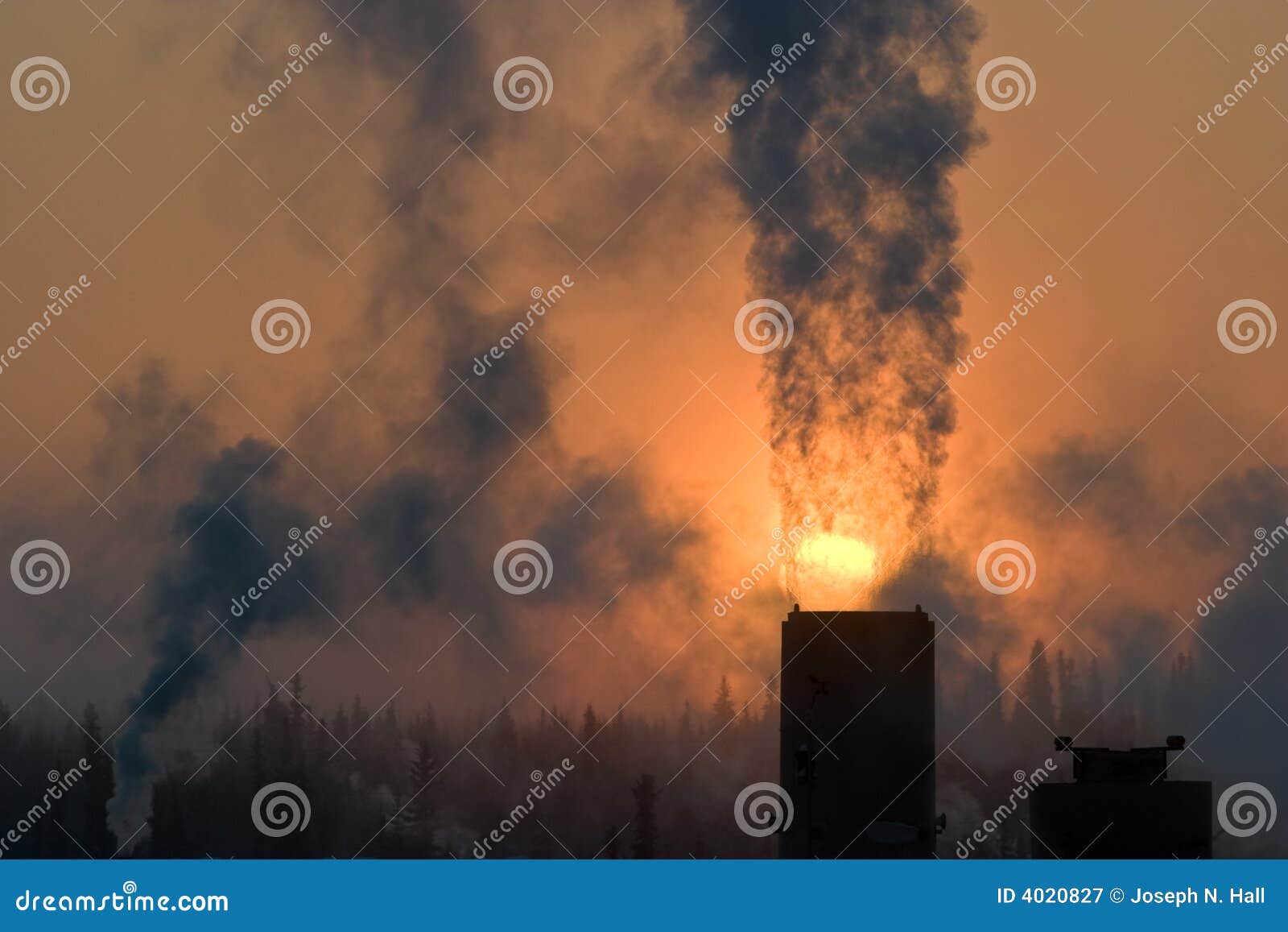 Steam Plant in Alaskan Winter Stock Image - Image of steam, winter: 4020827