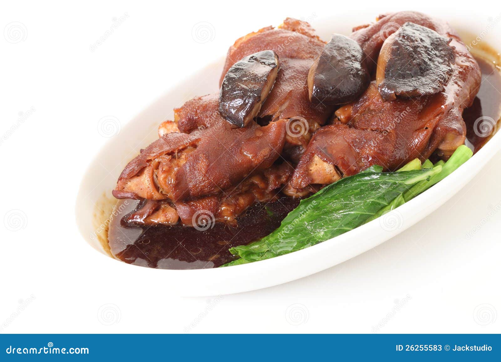 Steam pork leg with gravy stock image. Image of vegetables - 26255583