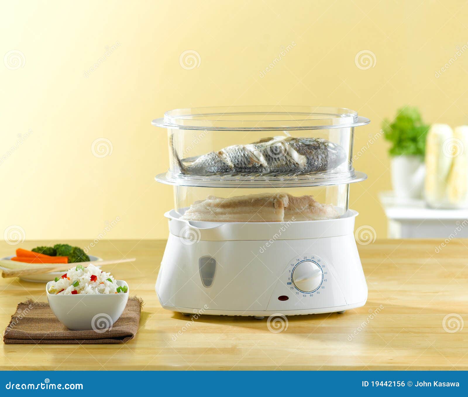 Cooking Steaming Pot Isolated in the Kitchen Inter Stock Photo - Image ...