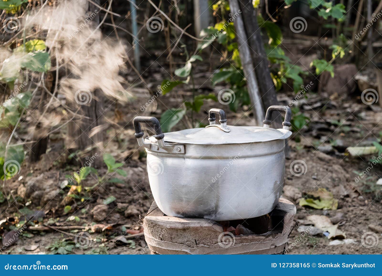 Steam on pot stock image. Image of lifestyle, smoke - 127358165