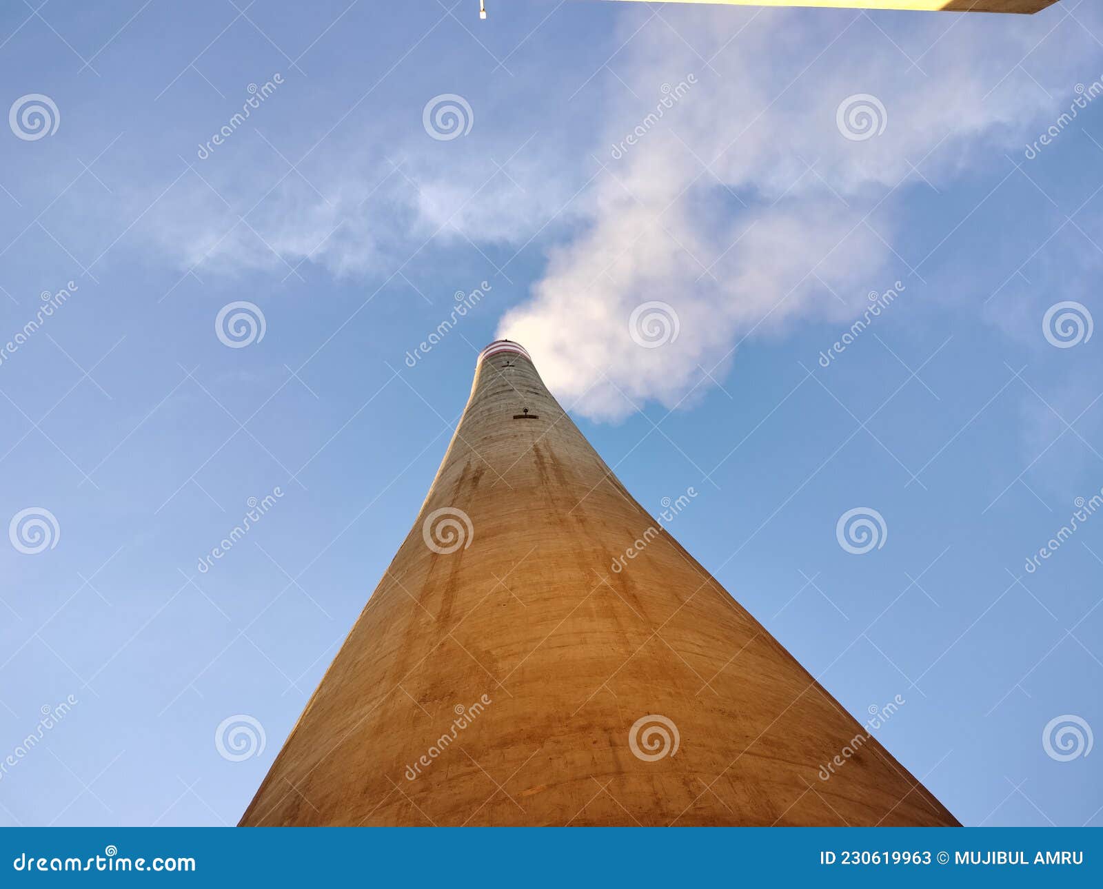 Steam power plant chimney stock image. Image of chimnay - 230619963