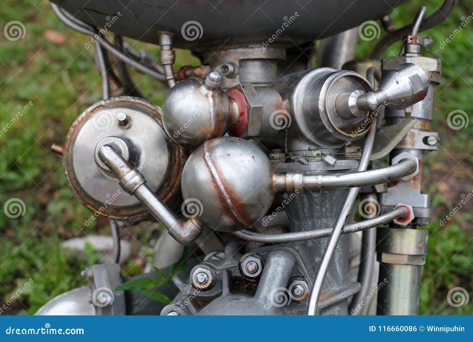 Steam Mechanism Of The Retro Locomotive Royalty-Free Stock Photography ...