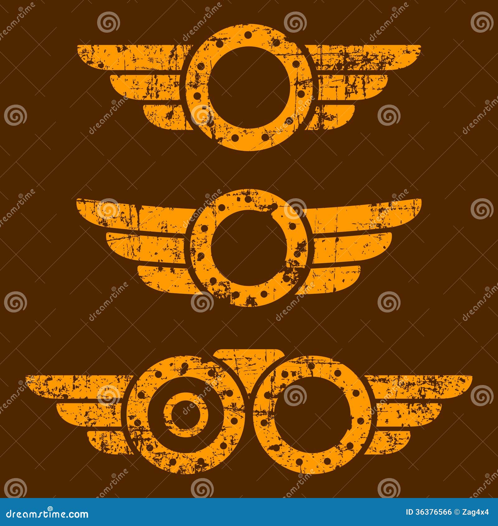 Steam punk emblem set stock illustration. Illustration of copper - 36376566