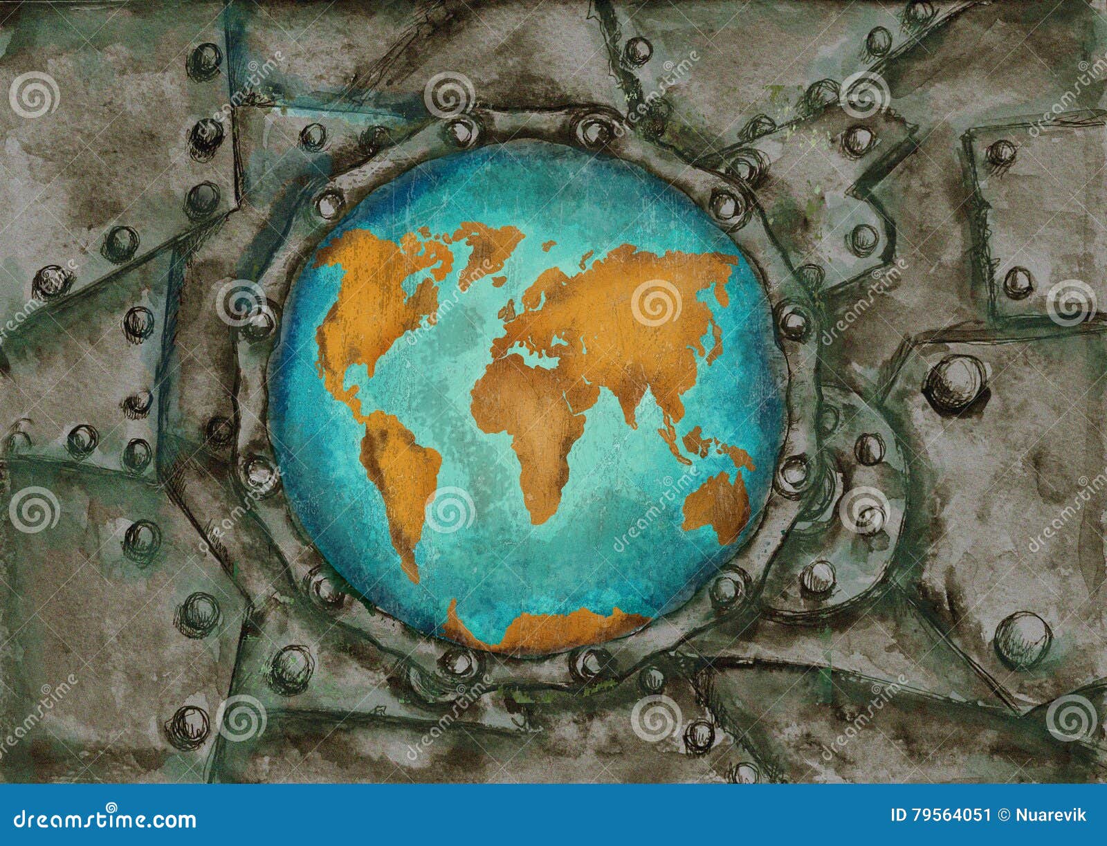 Steampunk World Map