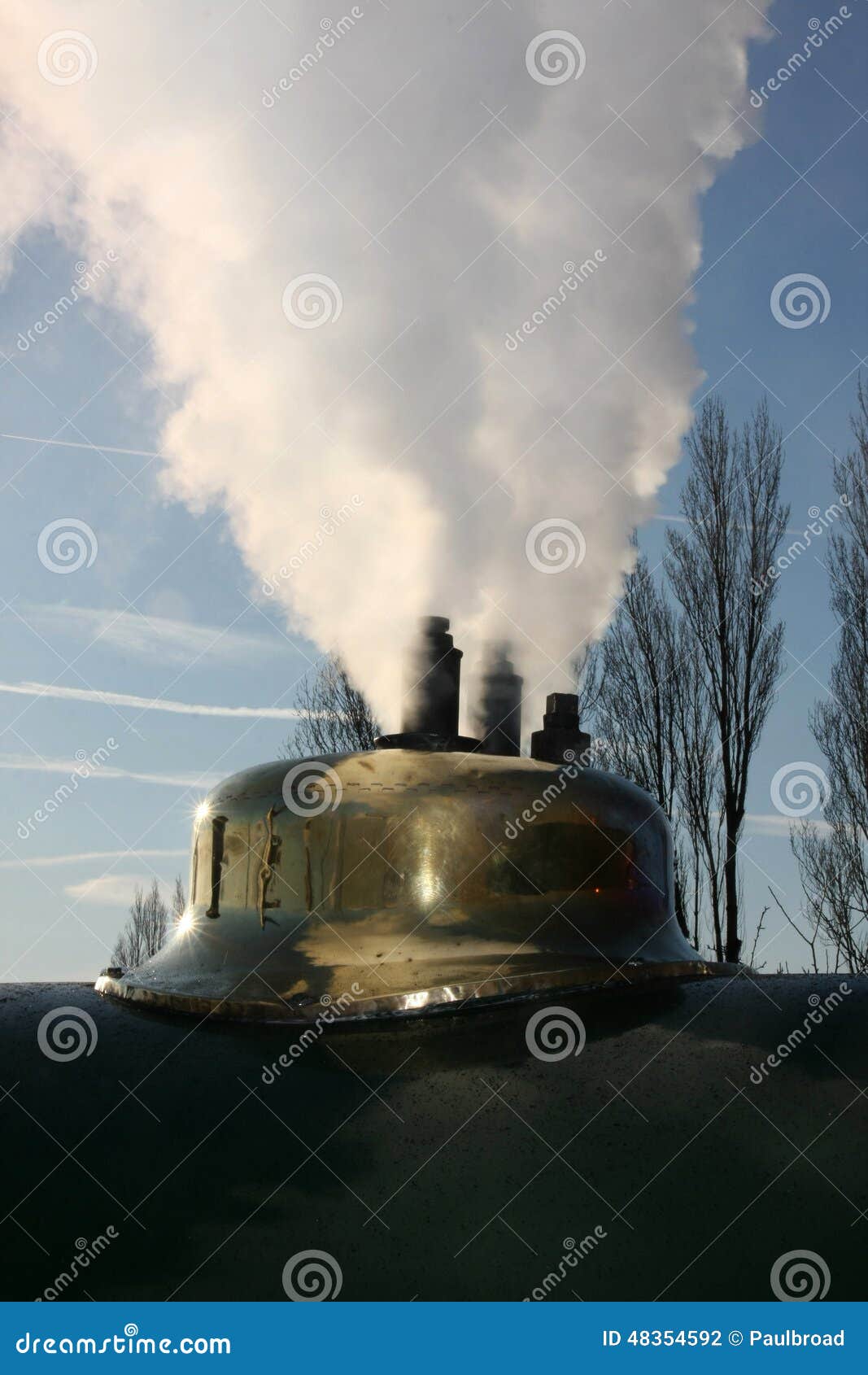 Steam Release from Brass Dome. Stock Photo - Image of heat, industry ...