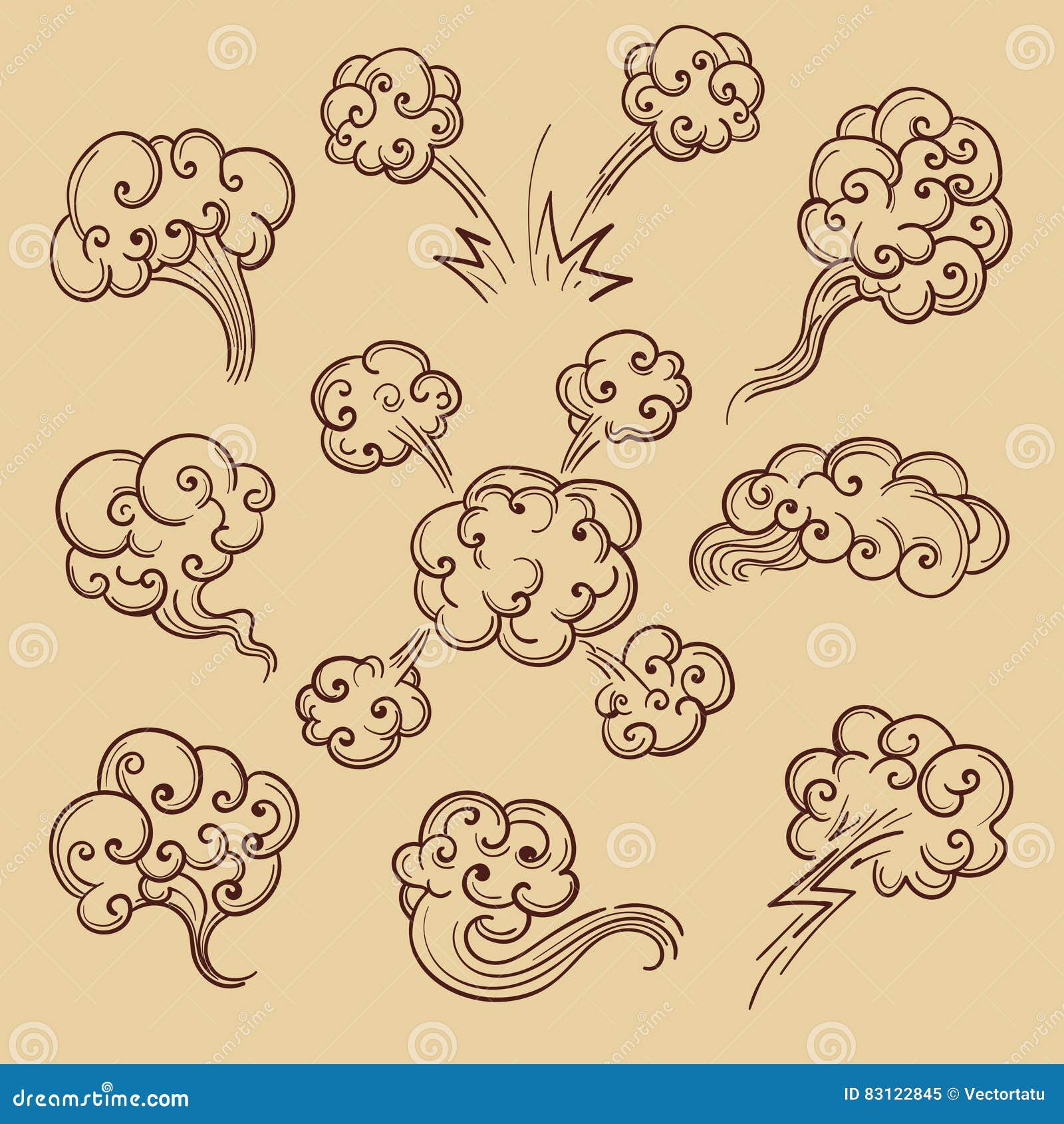 Steam in Retro Sketch Cartoon Style Stock Vector - Illustration of ...