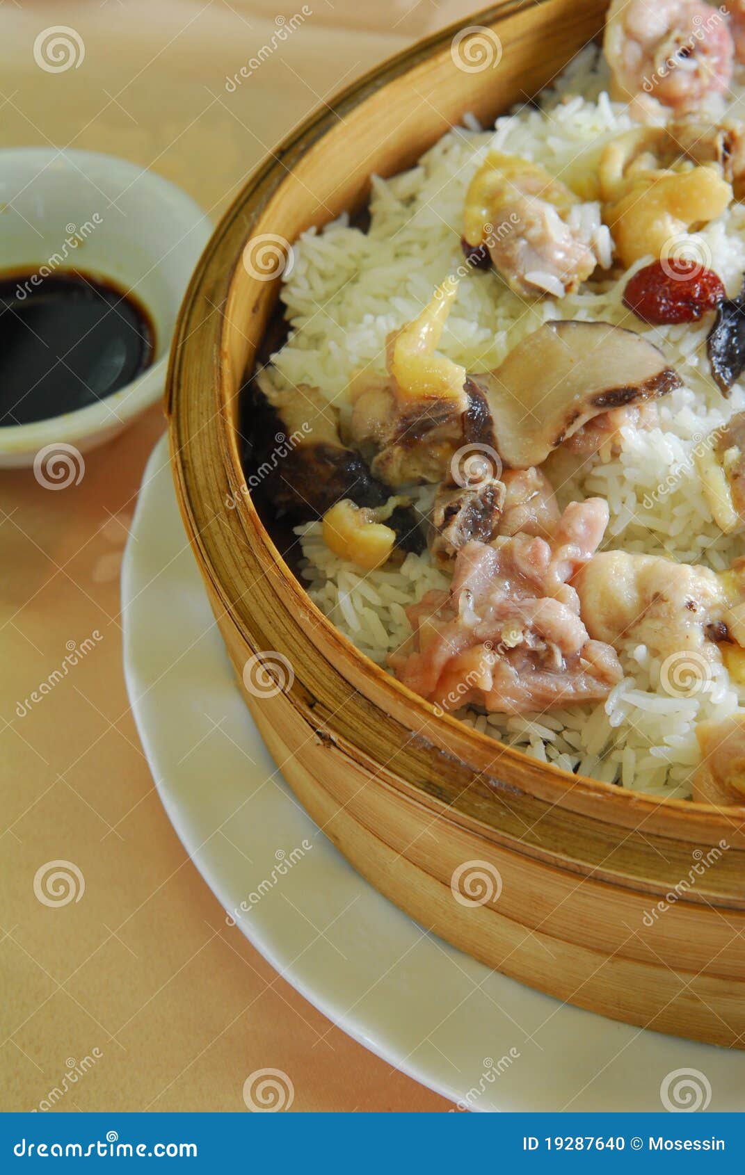 Steam rice stock photo. Image of steamer, pork, sauce - 19287640