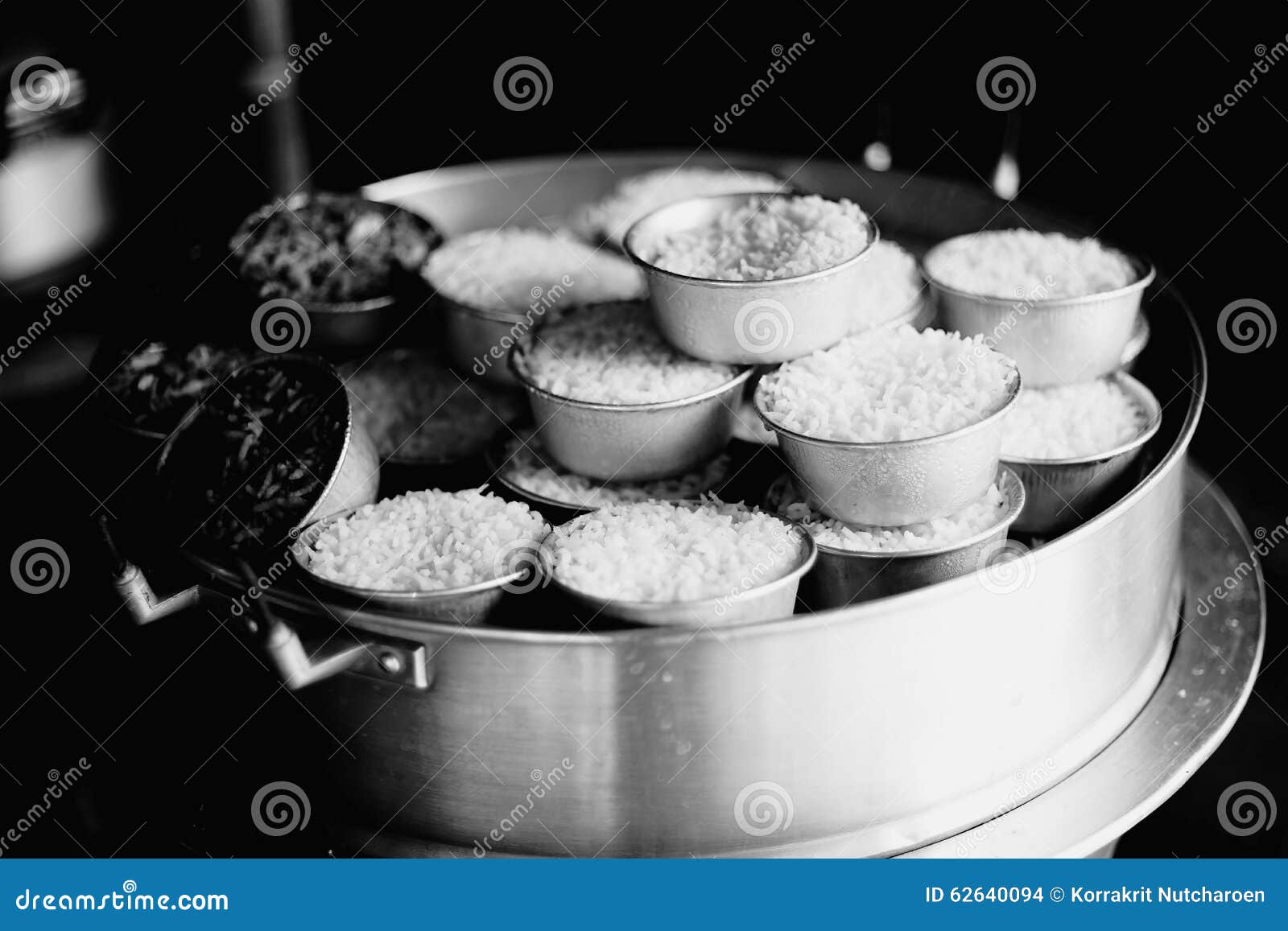 Steamed Rice in Thai Steamer Style , Traditional Thai Rice Thailand ...