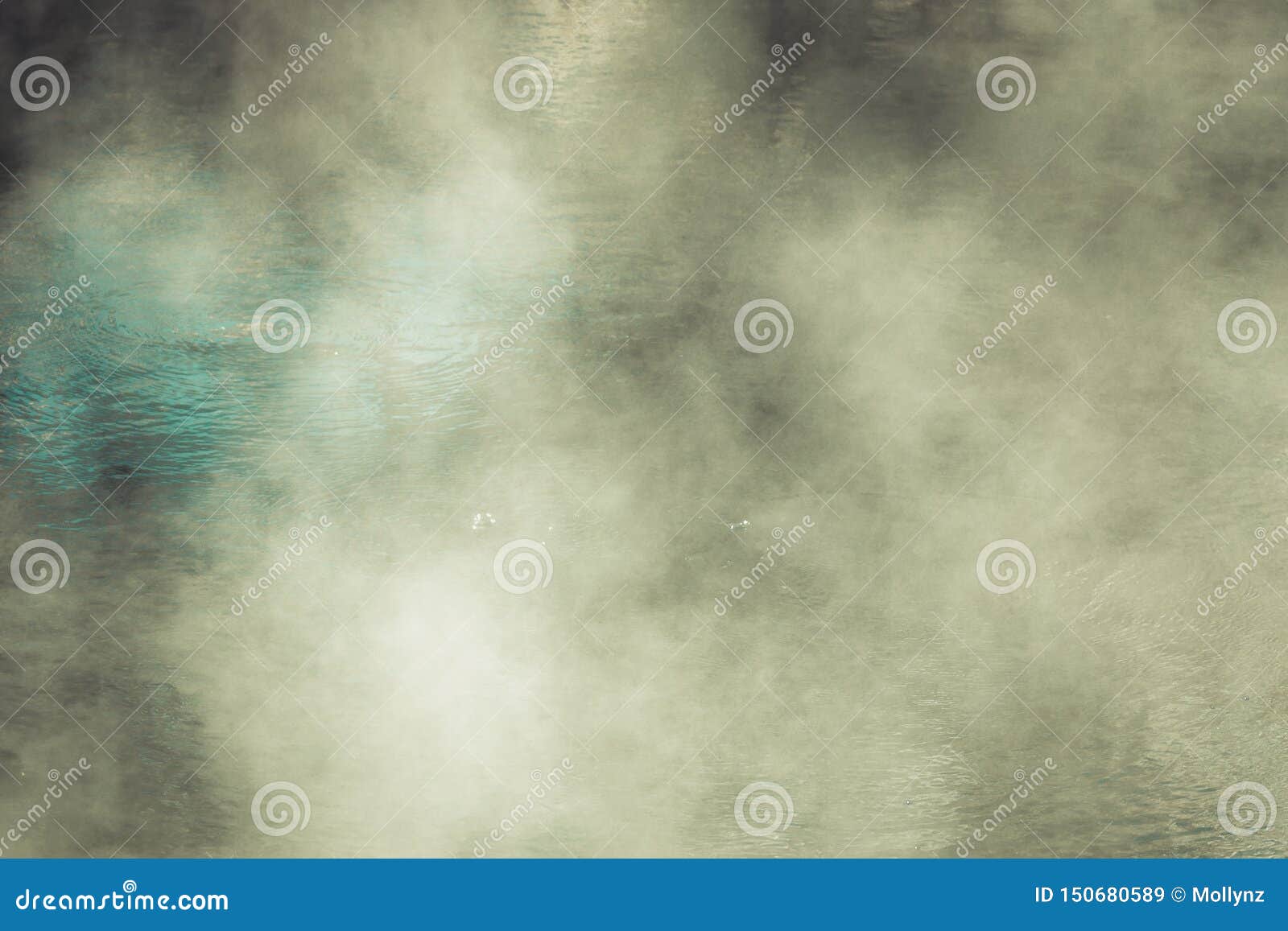 Steam Rising Above a Hot Water Thermal Pool Stock Image - Image of ...