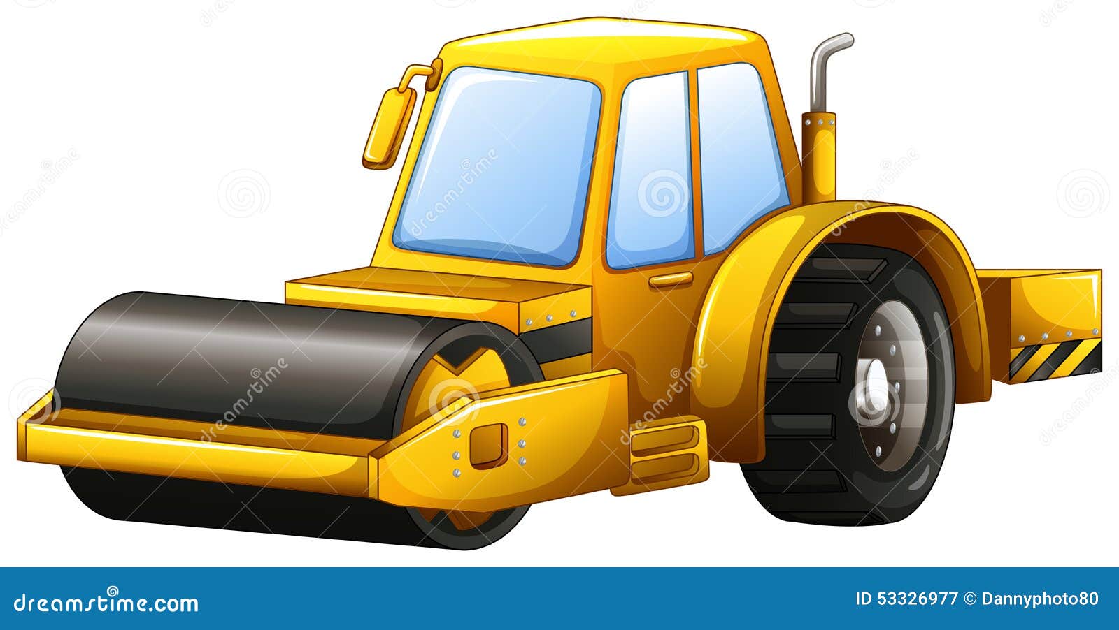 Steam roller stock vector. Illustration of drawing, single - 53326977