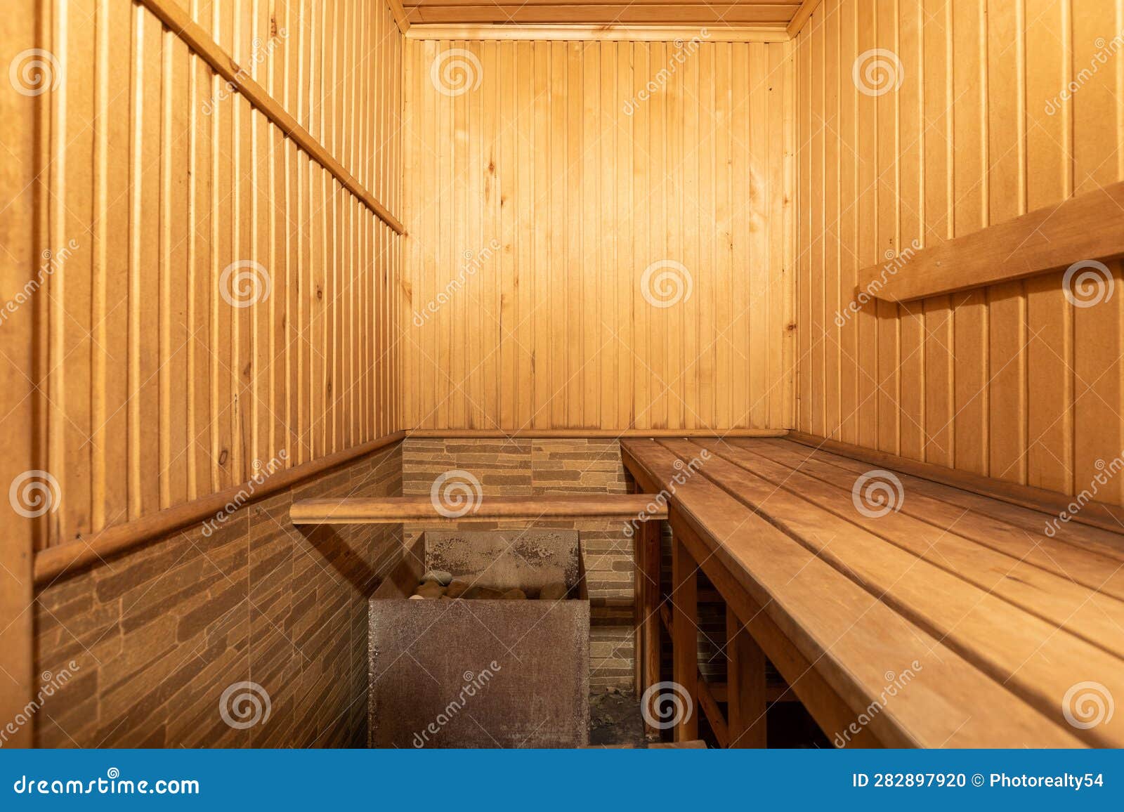 Steam Room Lined with Wood Bath Sauna Stock Photo - Image of healthy ...