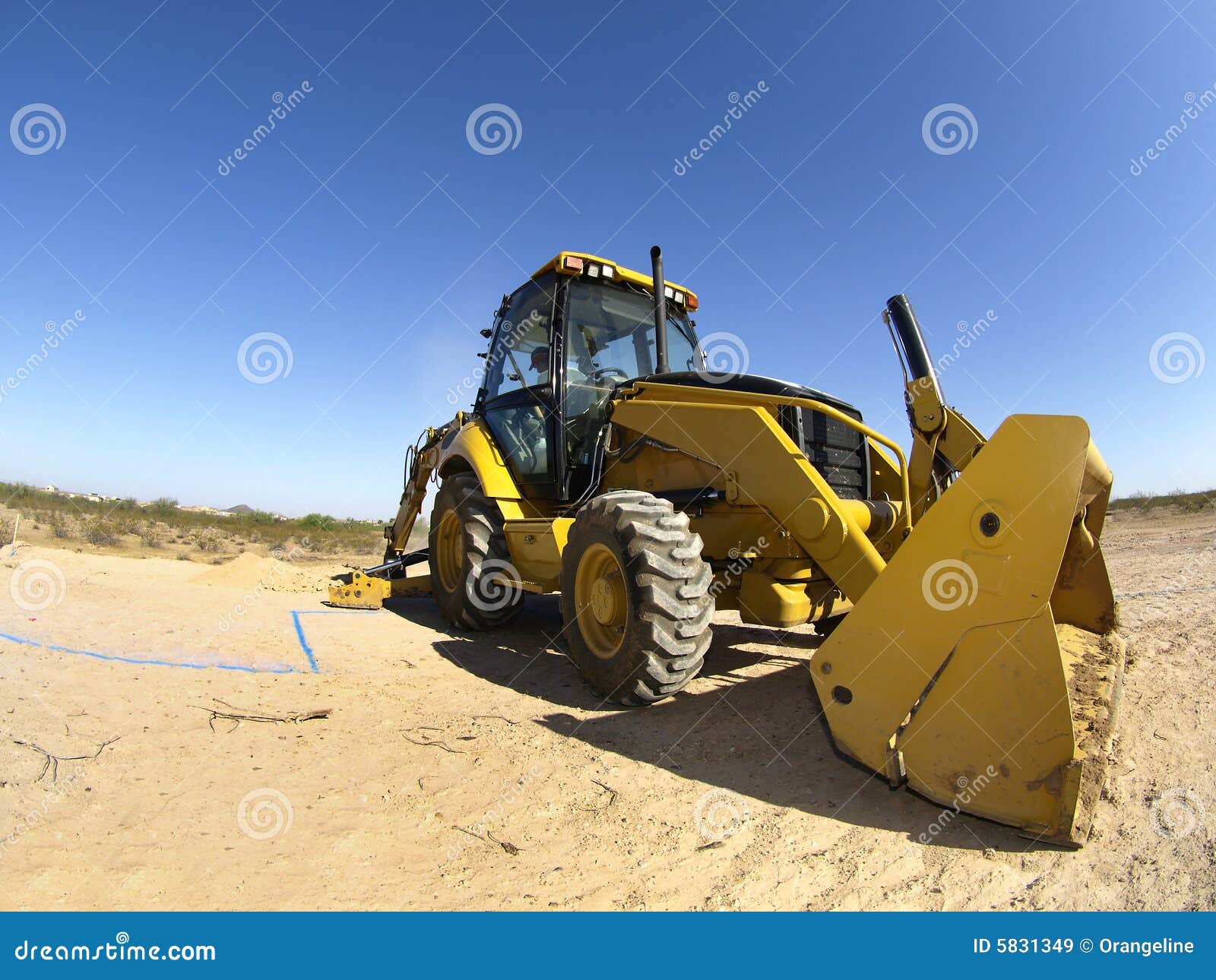 Steam Shovel Digging into the Ground - Horizontal Stock Image - Image ...