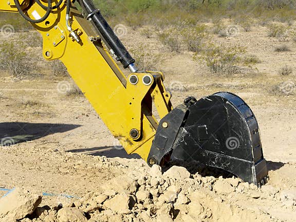 Steam Shovel Digging in the Ground - Horizontal Stock Photo - Image of ...