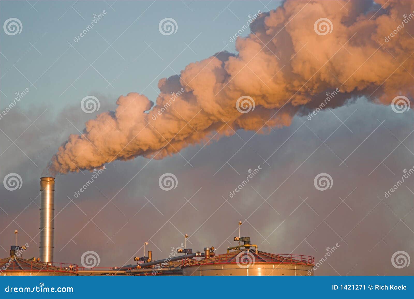 Steam Stack stock image. Image of tanks, pollution, fuel - 1421271